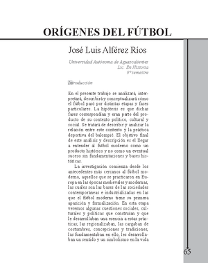 Lectura La Historia del futbol - Comprensión lectora El nombre ‘fútbol ...