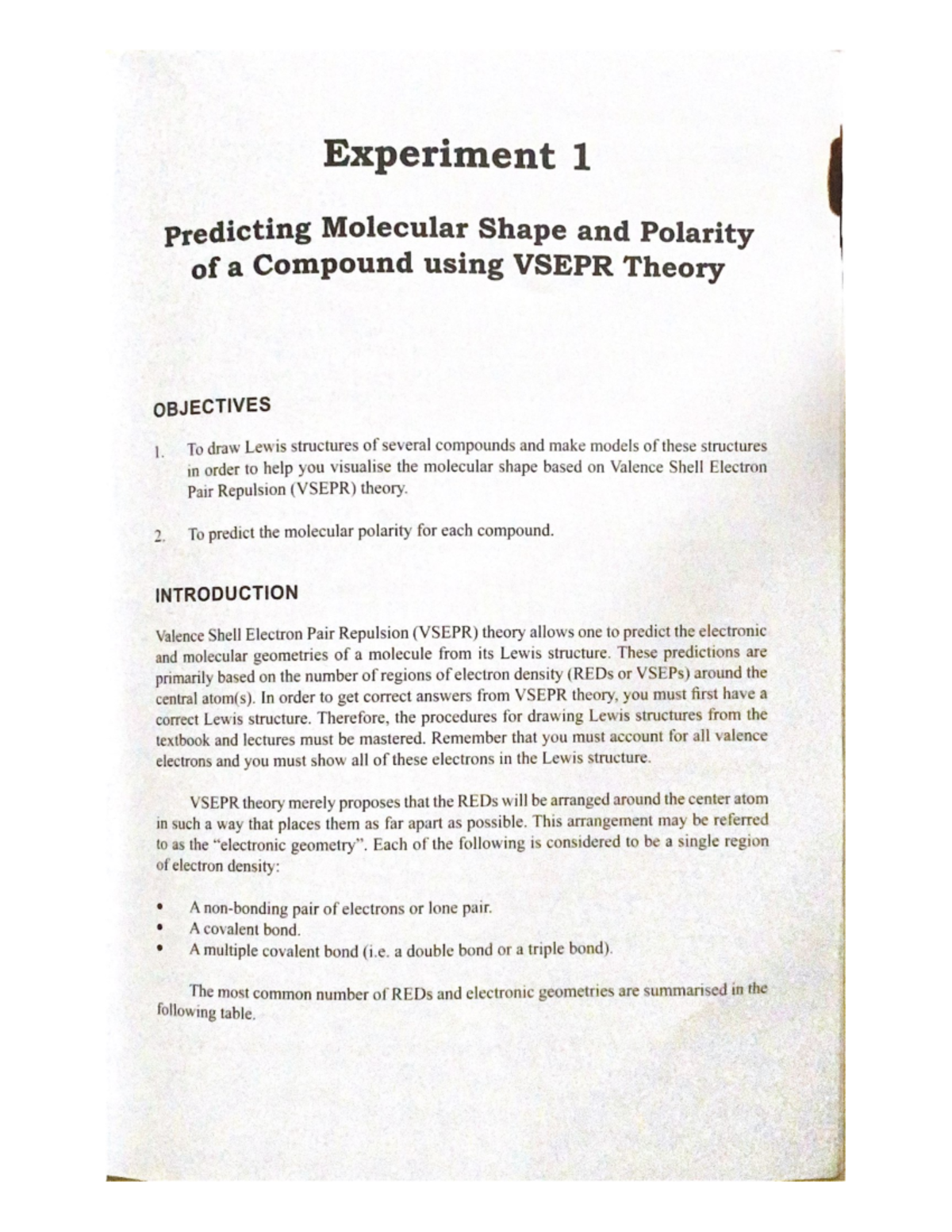 Experiment 1 - LAB REPORT MANUAL - Inorganic Chemistry - Studocu