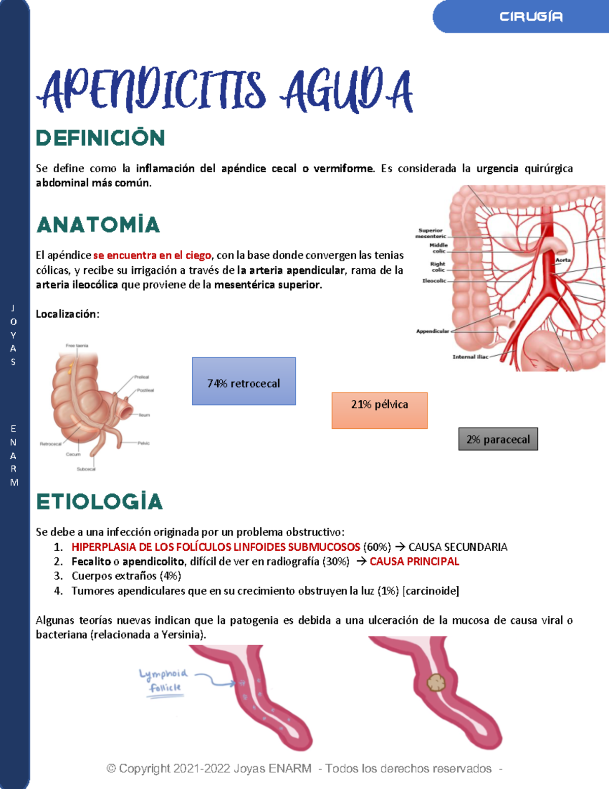 6. Apendicitis Aguda - res - J O Y A S E N A R M APENDICITIS AGUDA DEFINICIÓN Se define como la ...