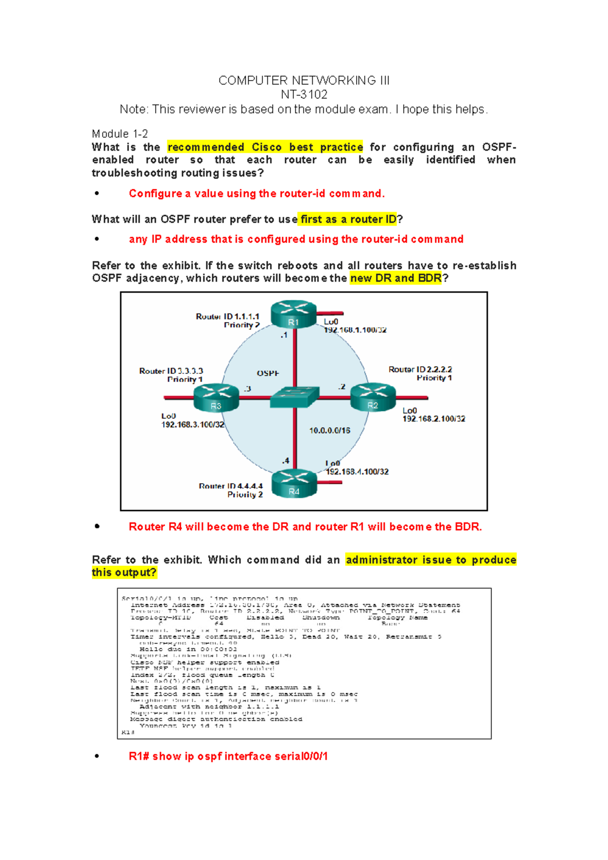 Comnet-3-Reviewer - midterm reviewer for IT student taking Computer networking subject ...