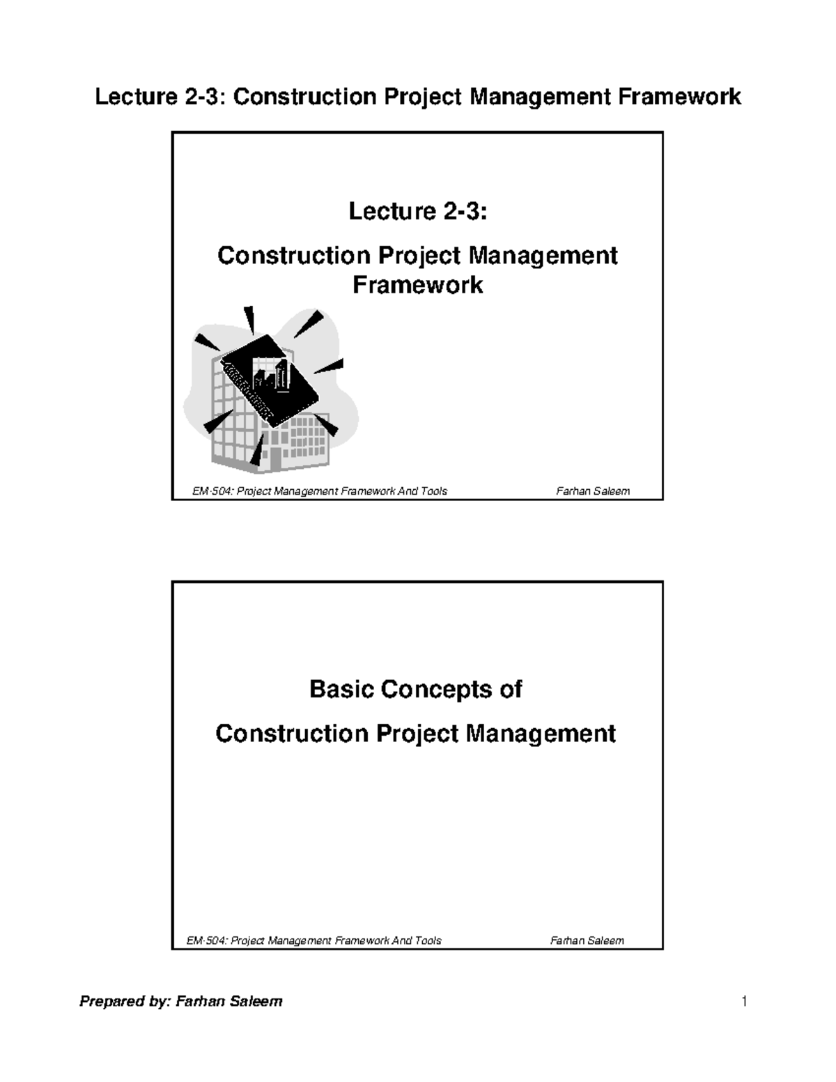 02-Lecture-02-03-Construction Project Management Framework - Lecture 2 ...