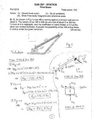 Eas207-Formula Sheet -final-exam - EAS 207 Formula 5 and 6 (Trusses and ...