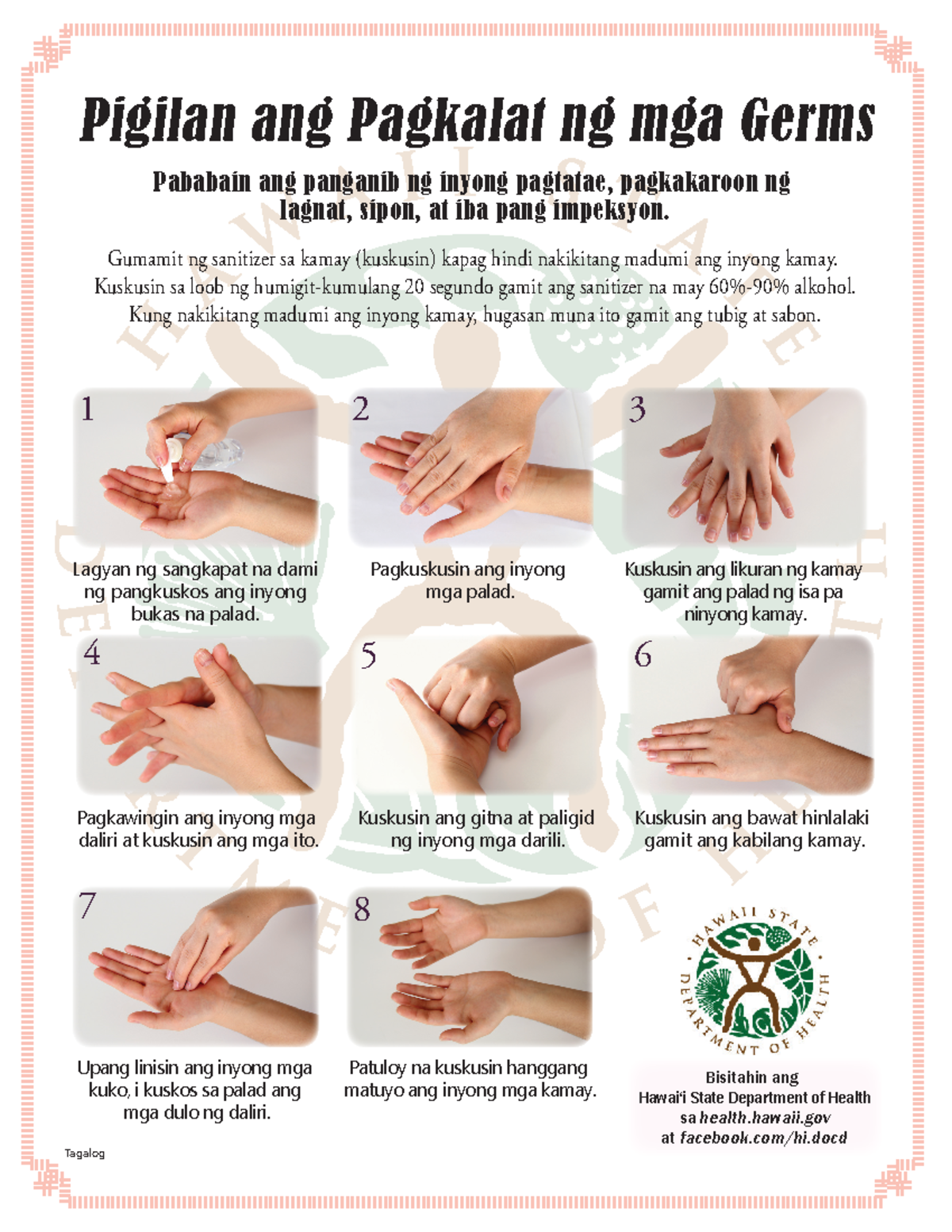 Stop the Spread of Germs Handwashing Tagalog - Pigilan ang Pagkalat ng ...
