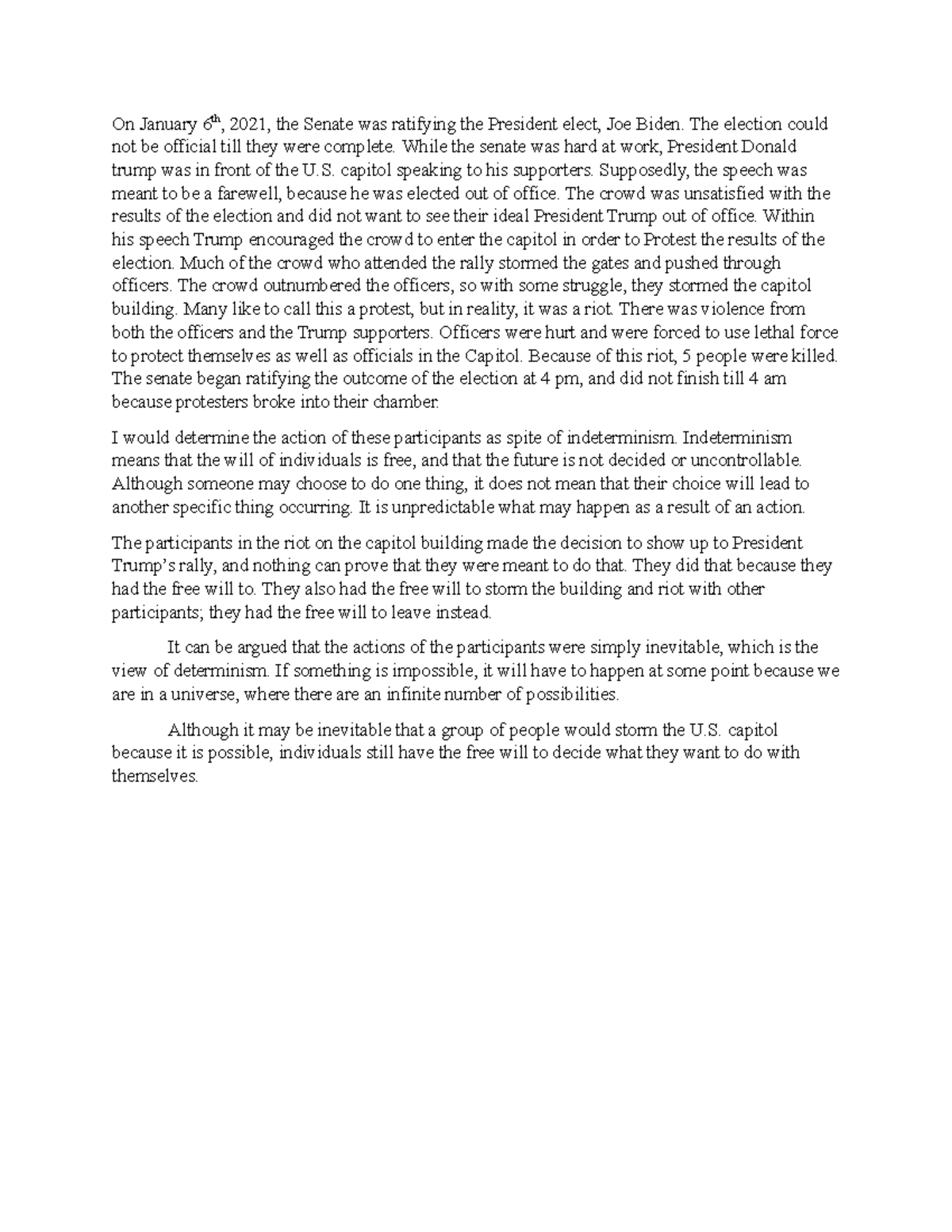 Indeterminism - On January 6th, 2021, the Senate was ratifying the ...