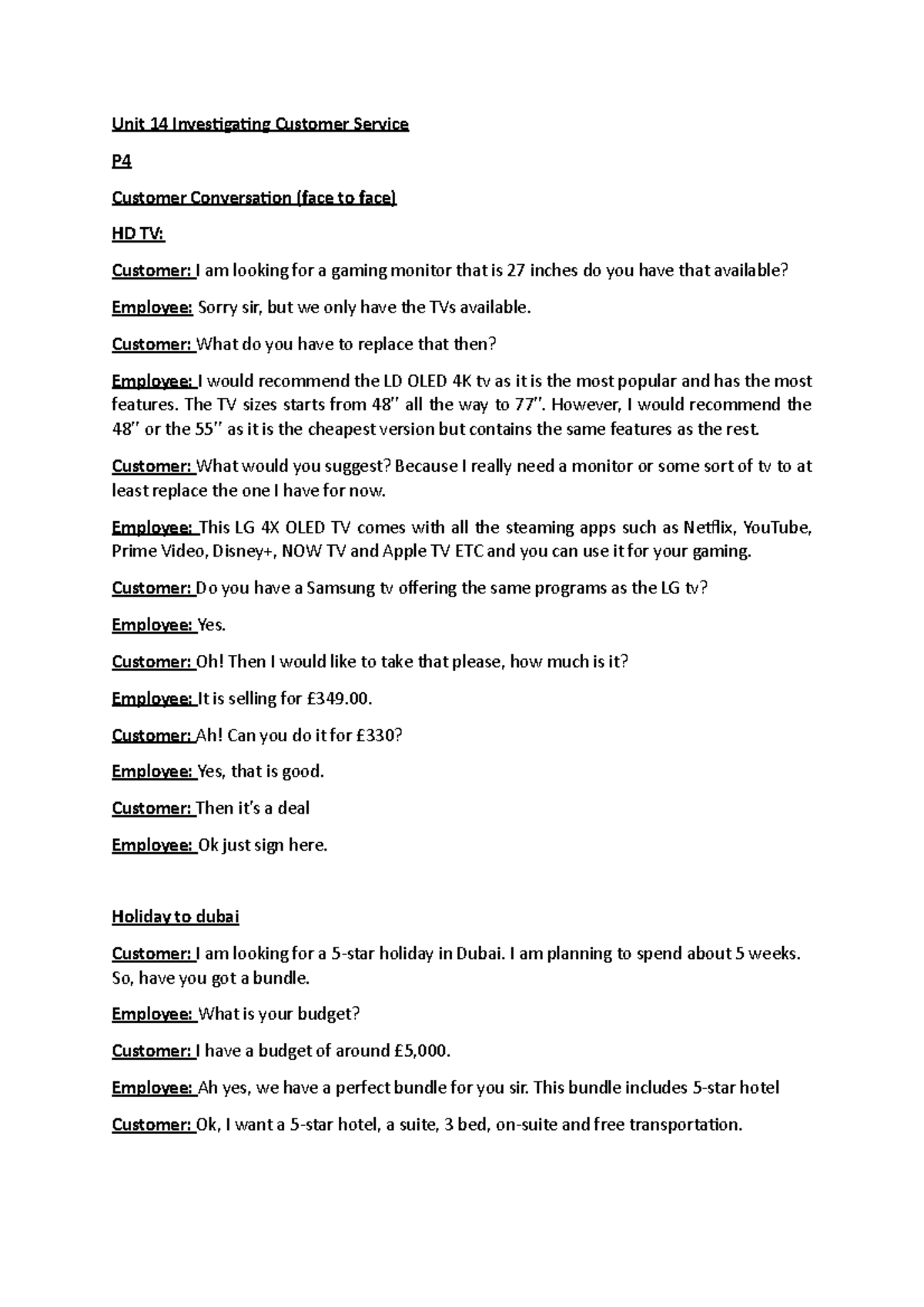 P4 BTEC BUSINESS MONEY - Studocu