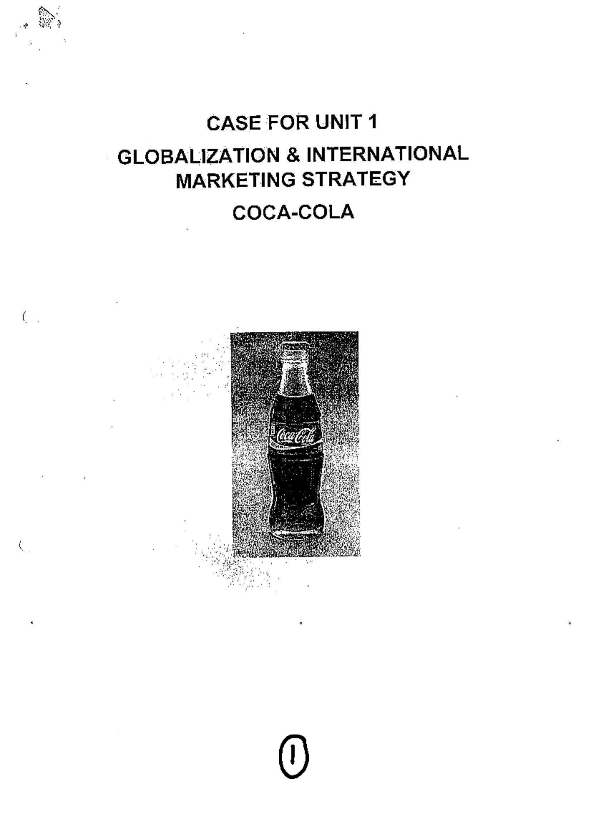 Case study about Coca cola - Marketing - IIM Kozhikode - Studocu