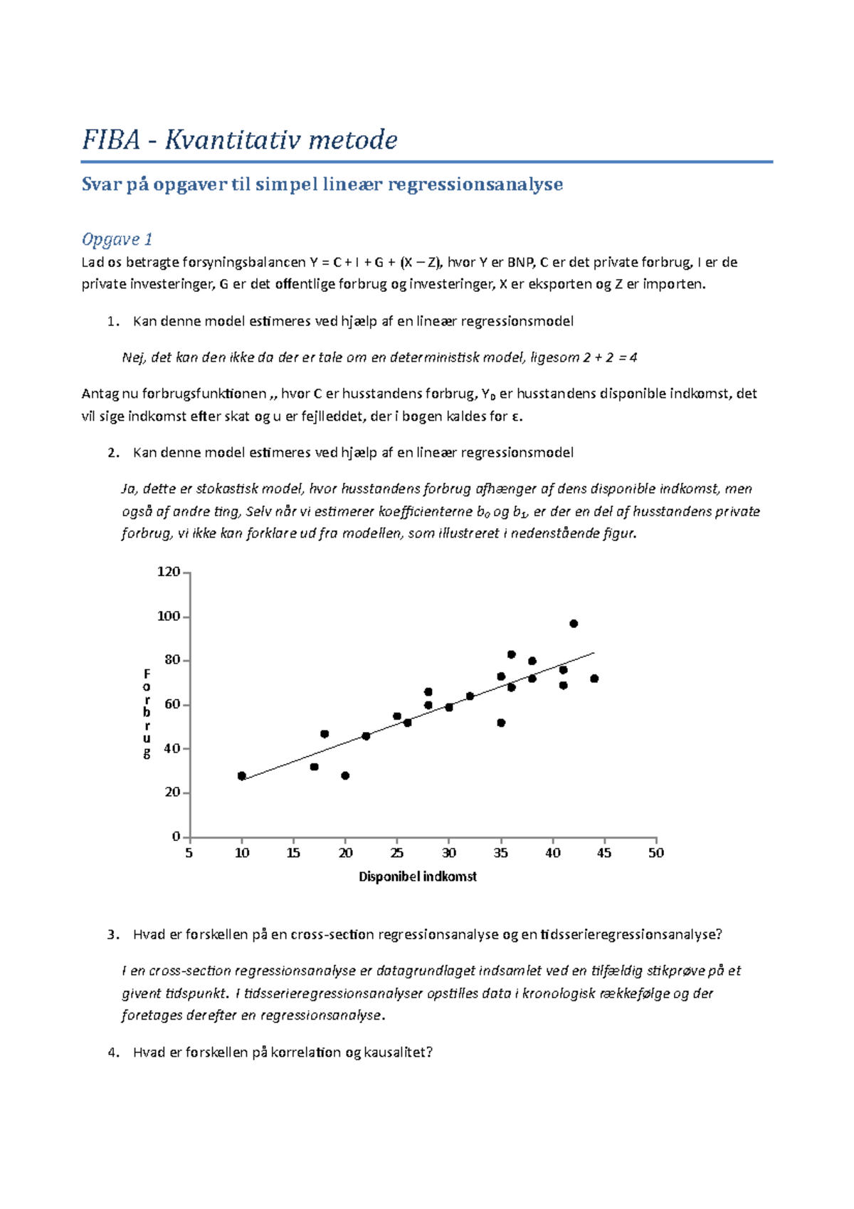 Svar på opgaver om simpel lineær regression 2022 - FIBA - Kvantitativ ...