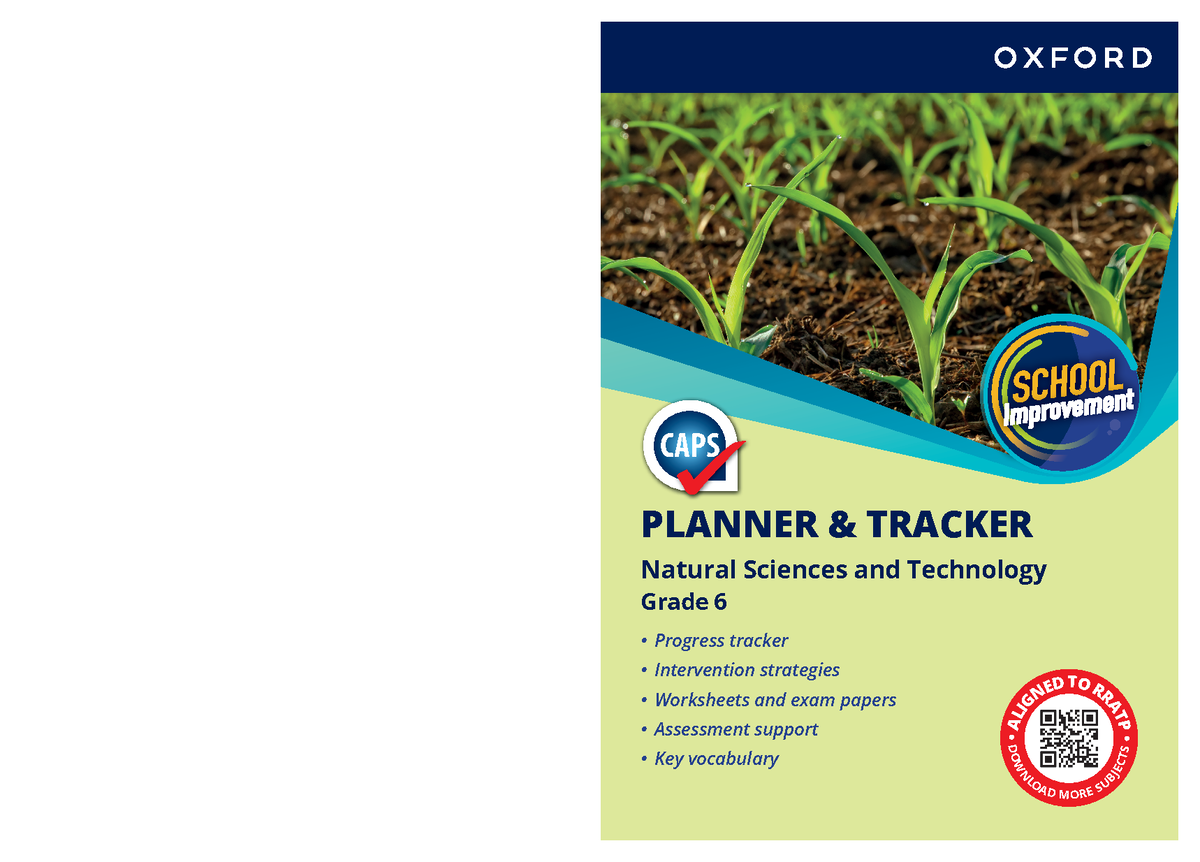 Oxford CAPS Tracker and Planner NST Grade 6 - SCHOOL Improvement Natural Sciences and Technology ...