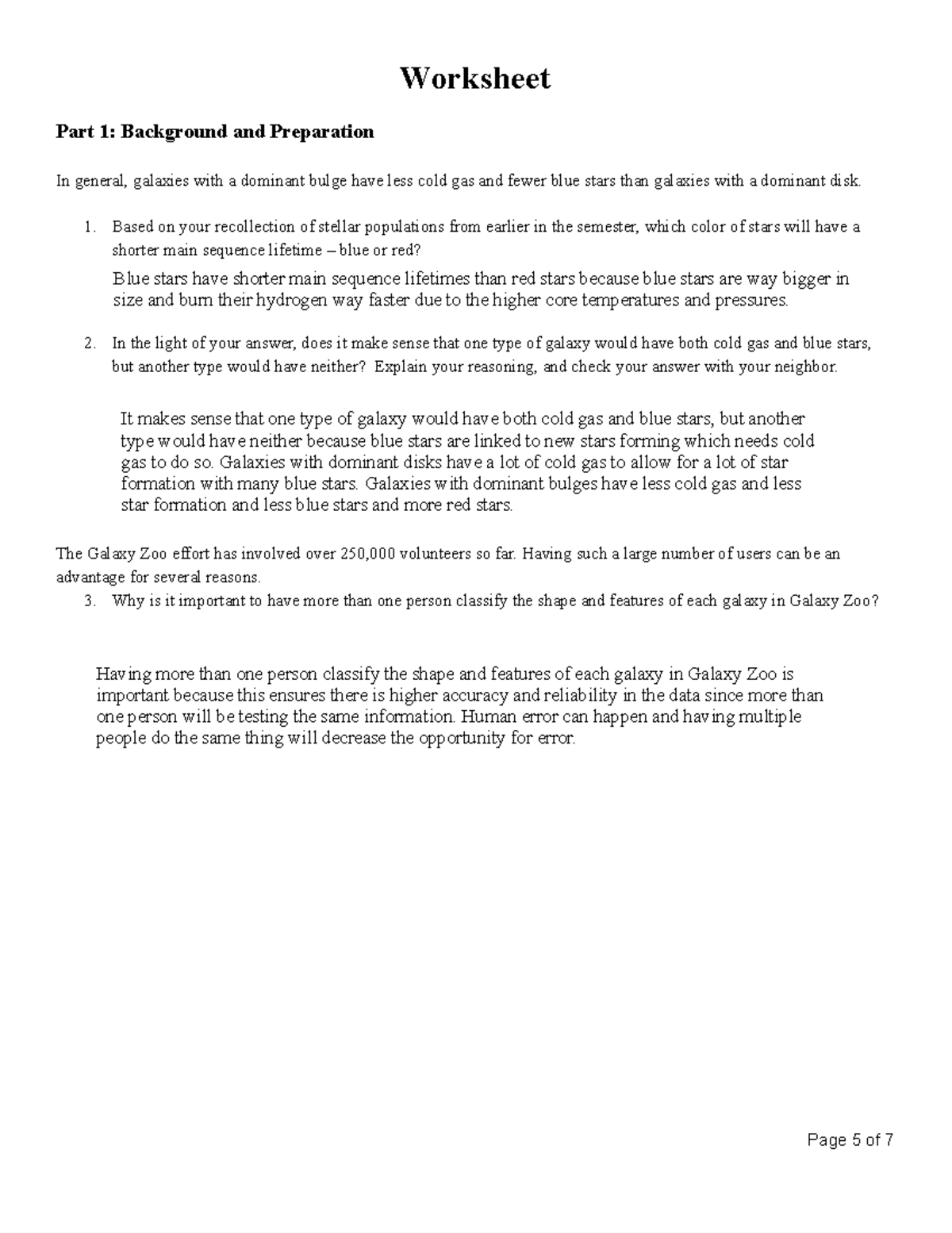 Galaxy Zoo - Lab - Worksheet Part 1 : Background and Preparation In ...