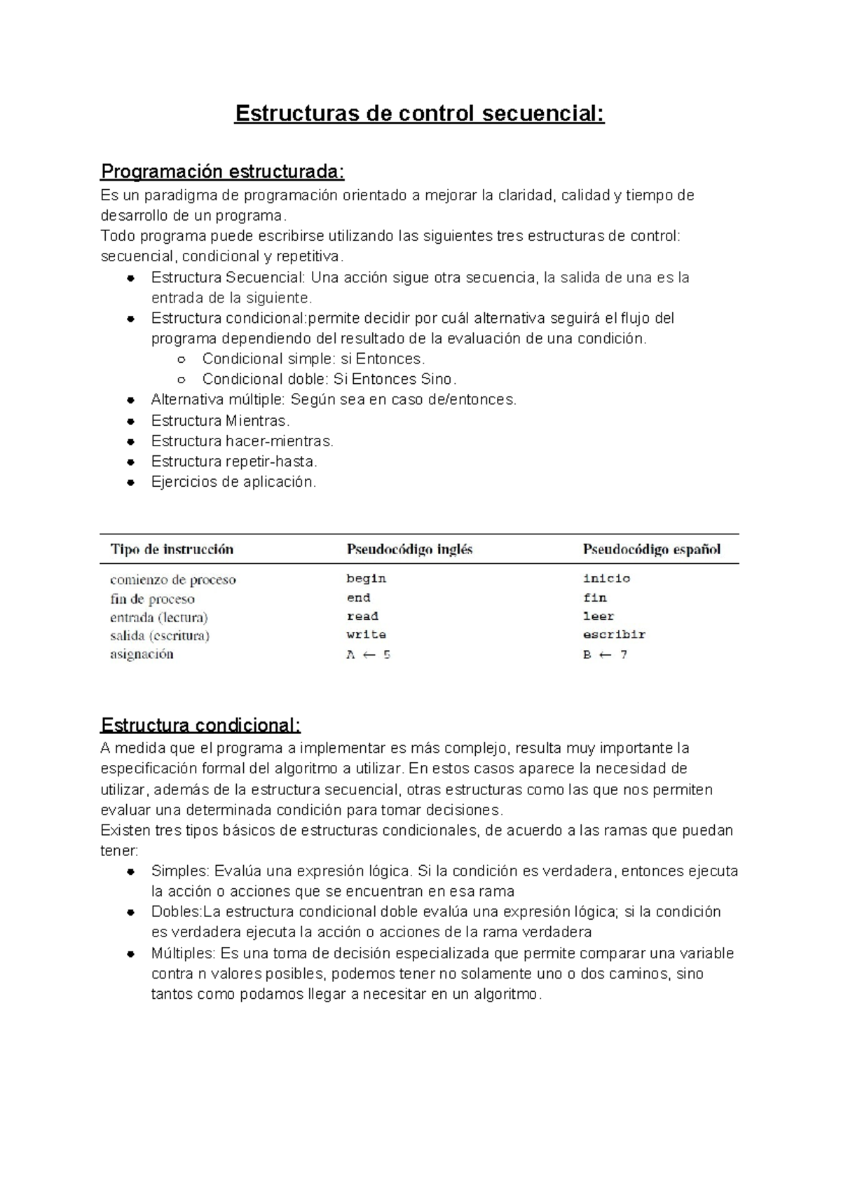 Modulo 2 - Estructuras de control secuencial: Programación estructurada ...