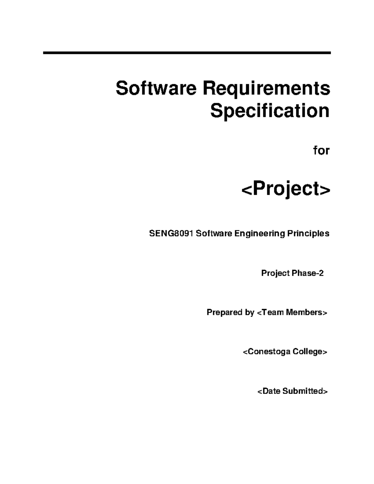 Project Phase 2 - proj 2 - Software Requirements Specification for ...
