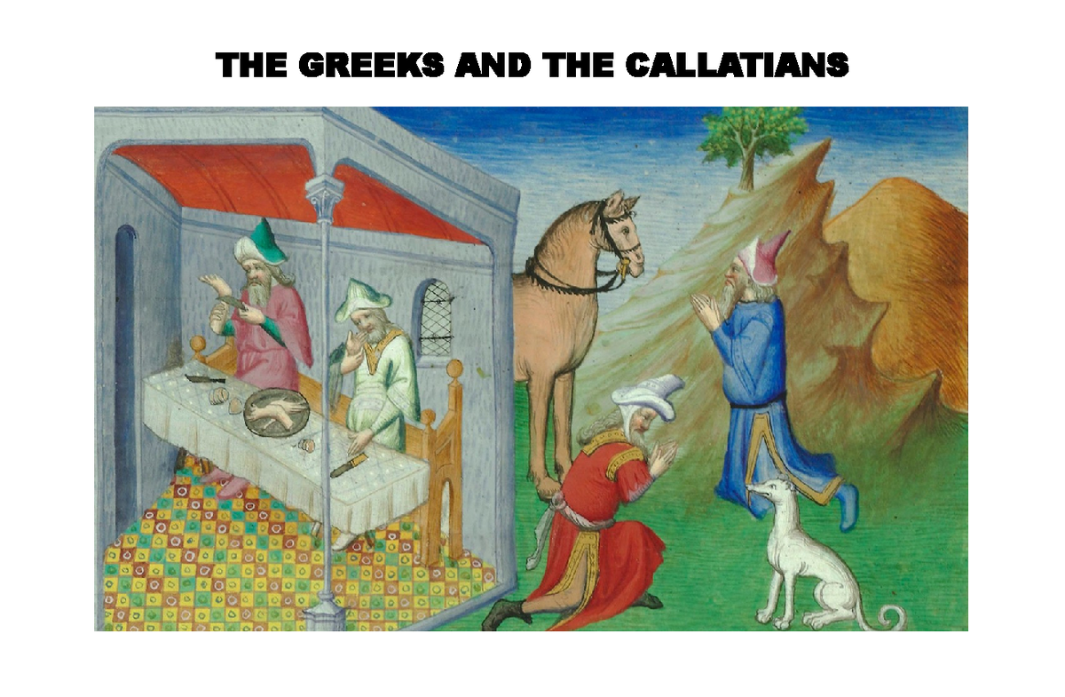 THE Greeks AND THE Callatians - Bachelor of Secondary Education Social ...