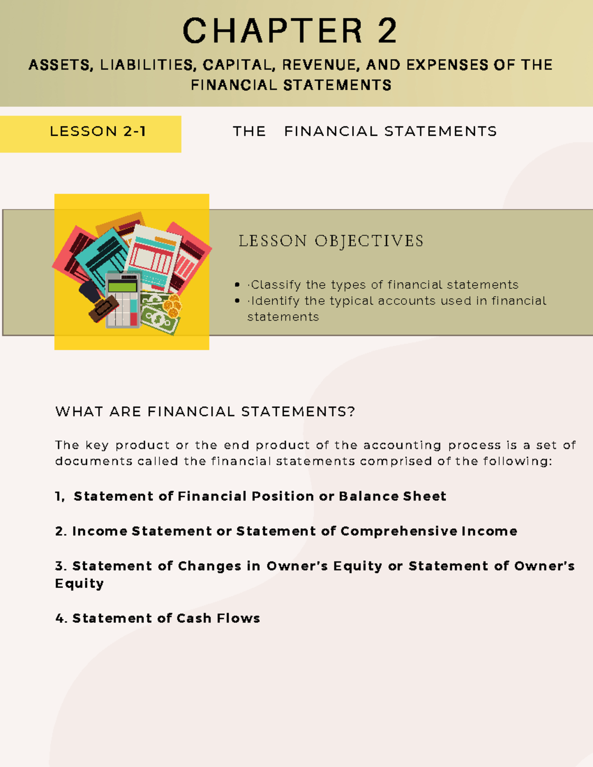 accounting business and management module 1 - WHAT ARE FINANCIAL ...