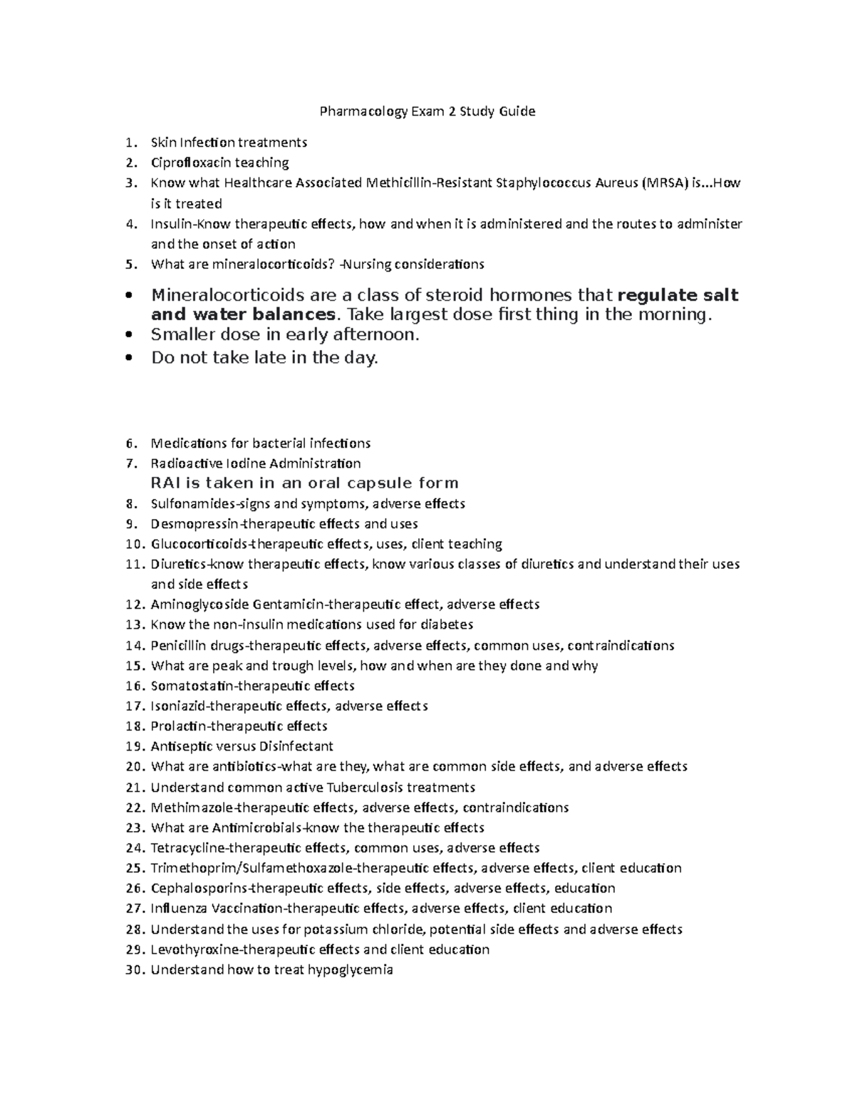 Pharmacology Exam 2 Study Guide - Pharmacology Exam 2 Study Guide Skin ...