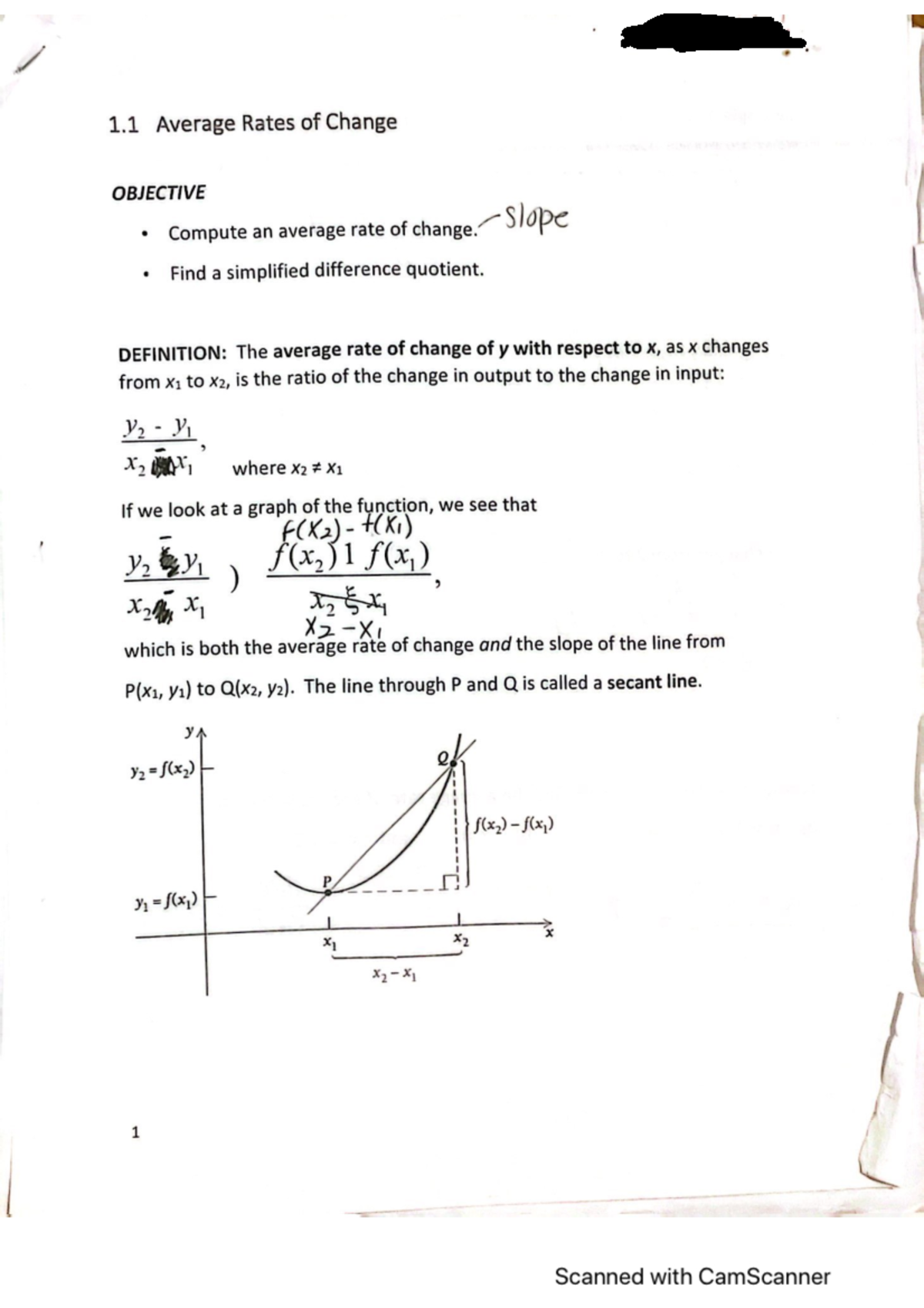 Calc notes 1 - Average Rate of Change - Studocu