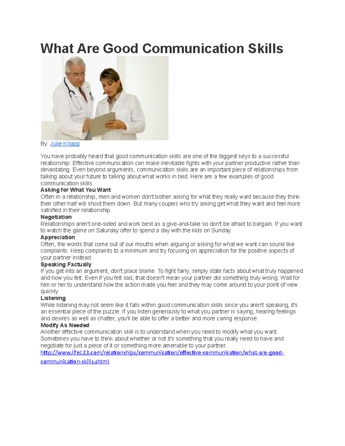 Lecture Note: What Are Good Communication Skills - What Are Good ...