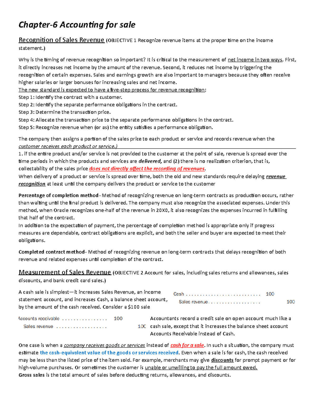 Chapter 6 Accounting for sale - Chapter-6 Accounting for sale ...