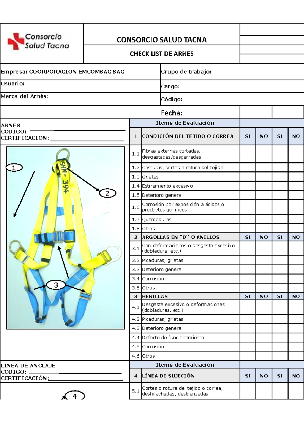 Check-list-de-arnes-semanal compress - CONSORCIO SALUD TACNA CHECK LIST ...