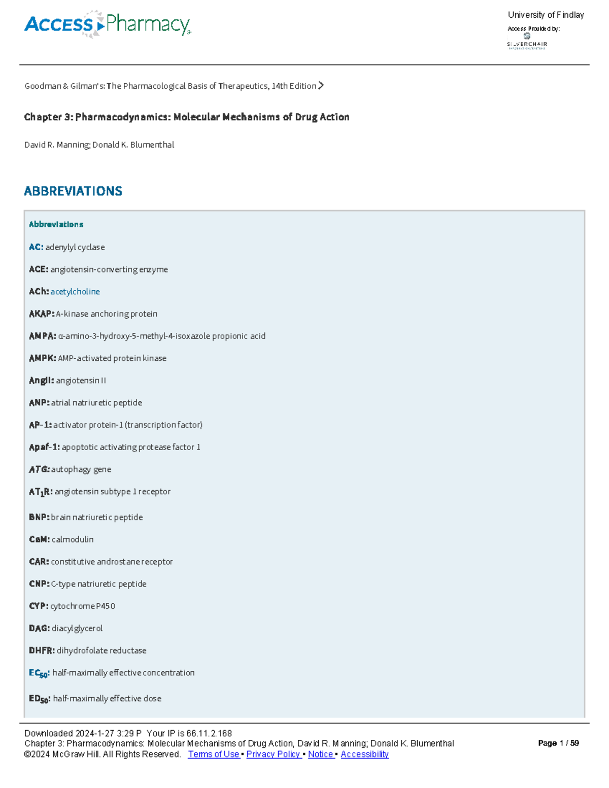CH03 Goodman Gilman’s Phcological basis of therapeutics 14e - Goodman ...