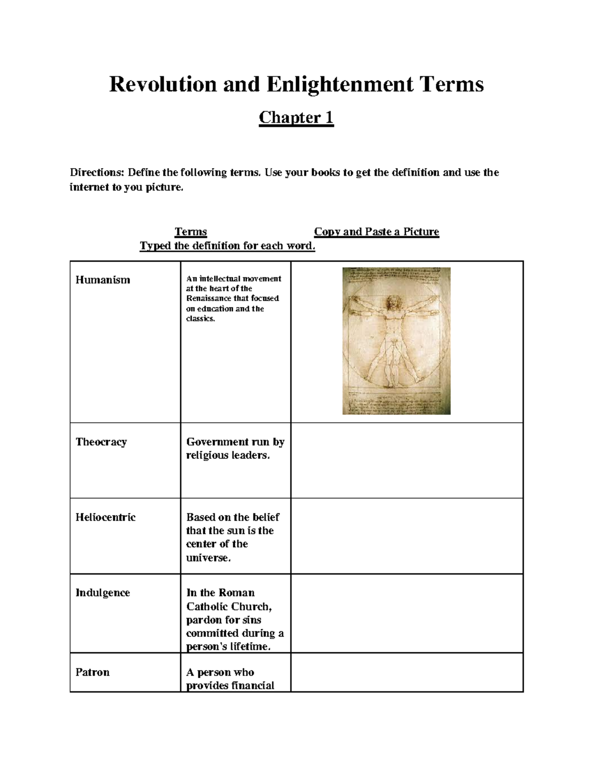 Kami Export - Revolution and Enlightenment Terms (2) - Revolution and ...