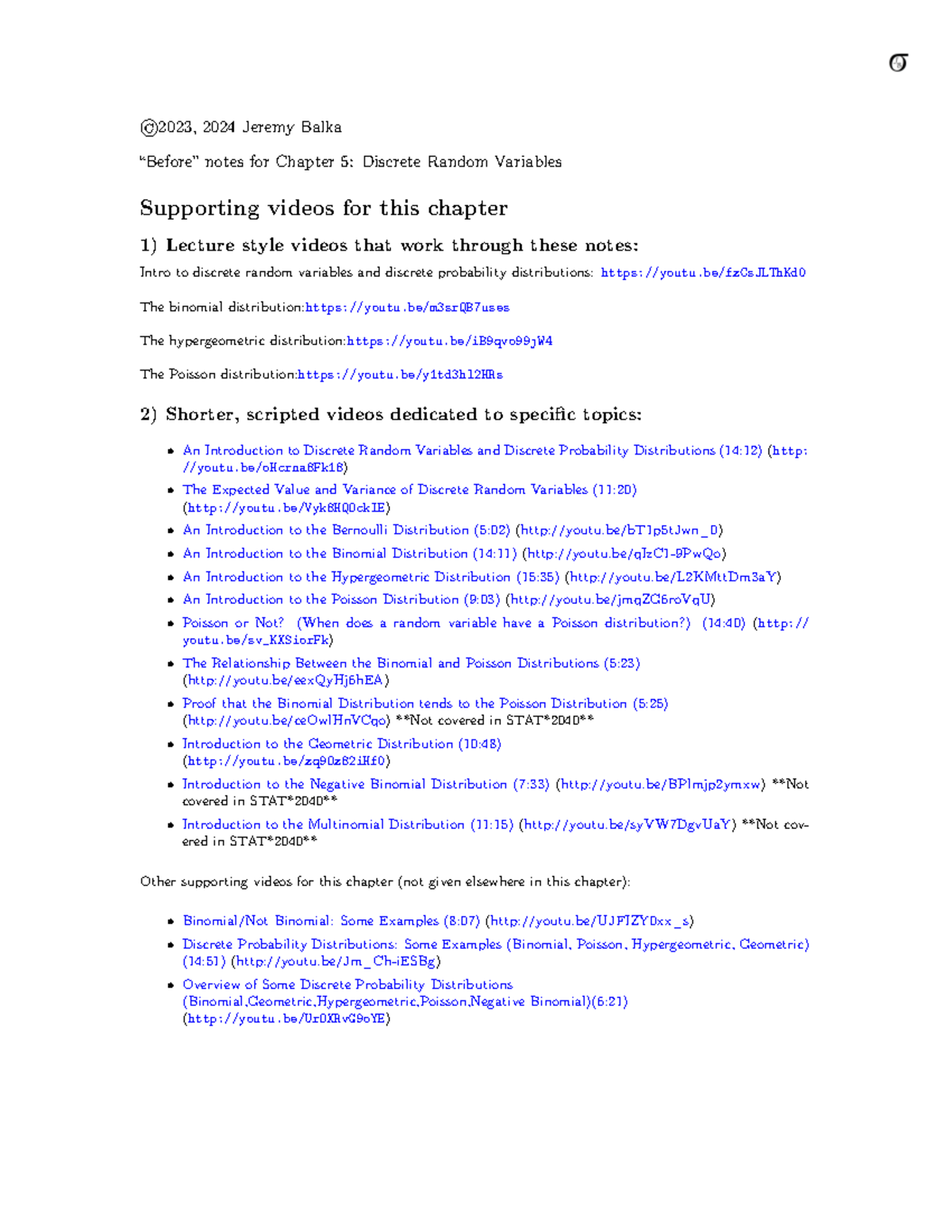 Jb ise discreterv before - ©2023, 2024 Jeremy Balka “Before” notes for ...