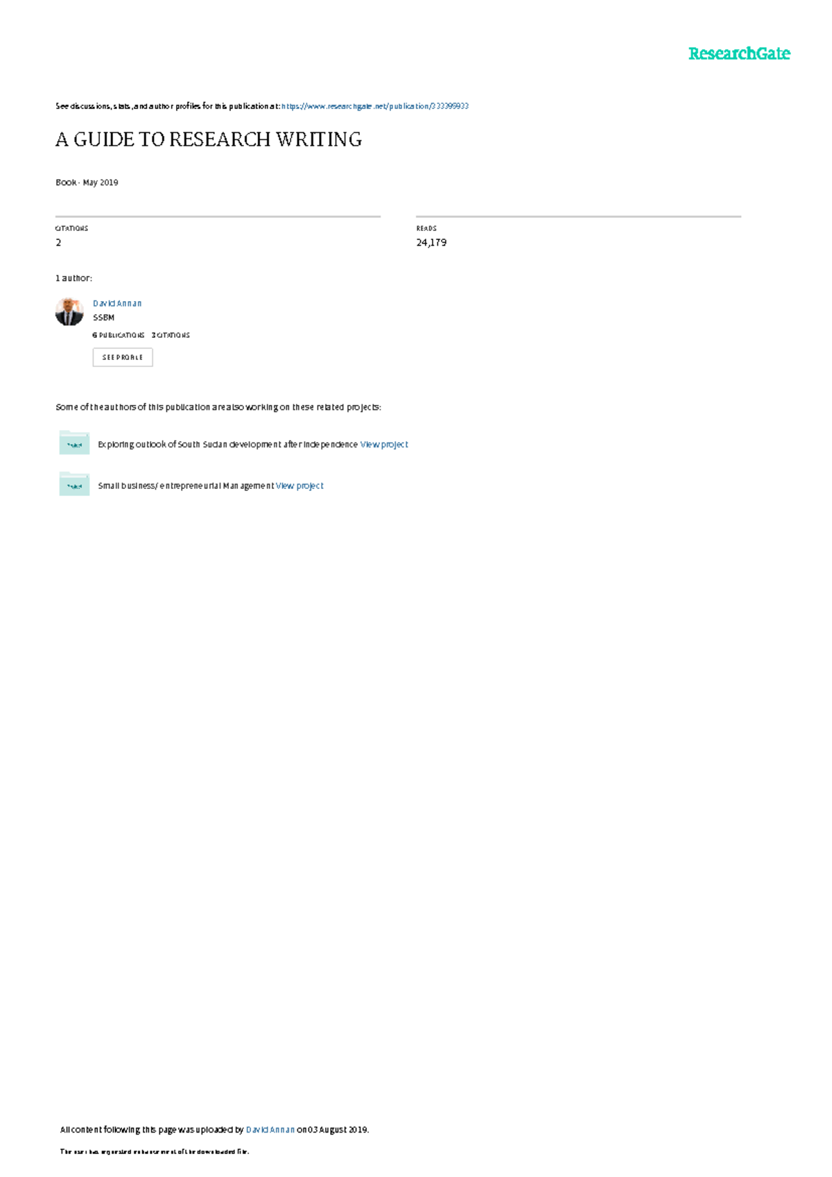 A Guide TO Research Writing - See discussions, stats, and author ...