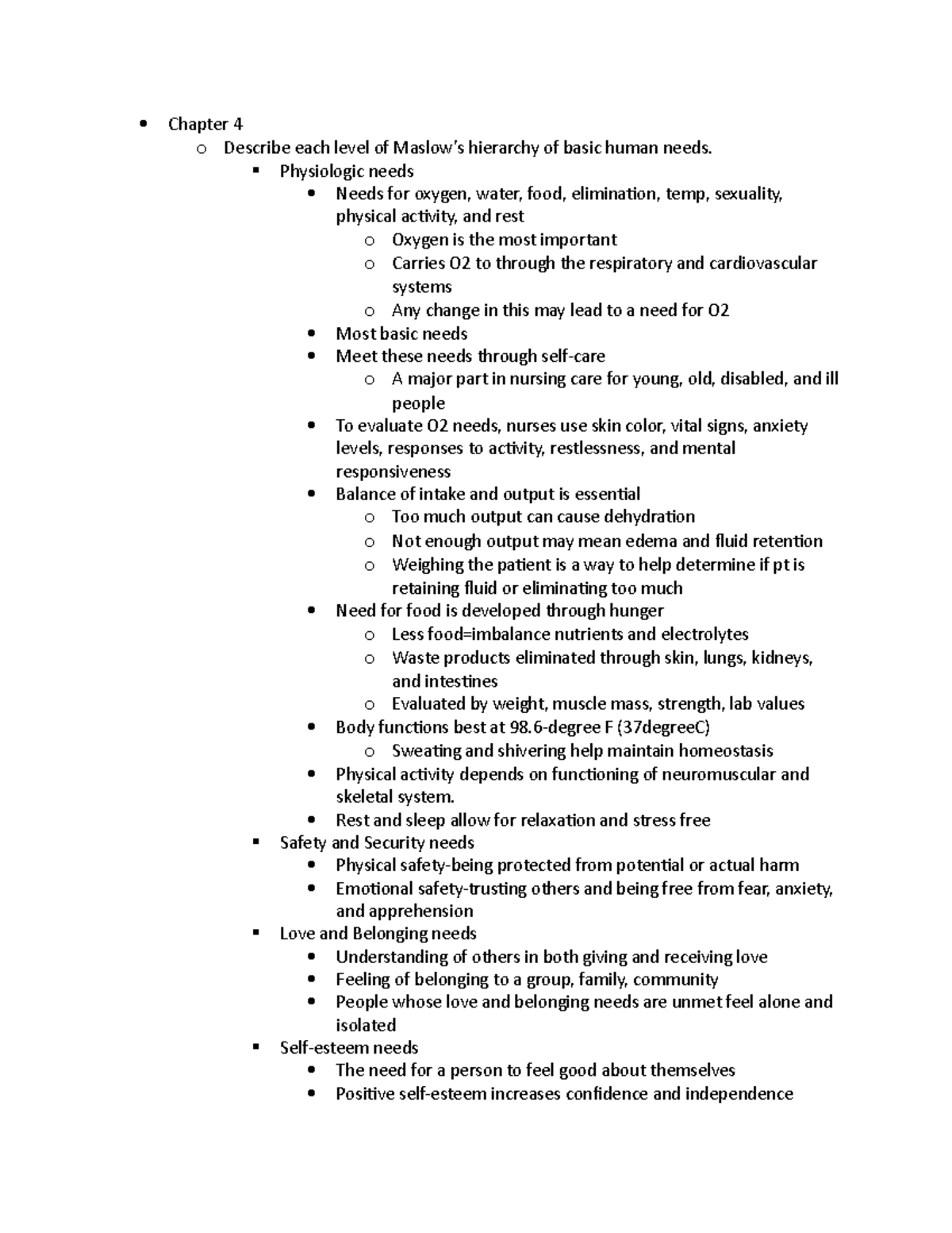 Week 2 - Lecture Notes - Chapter 4 o Describe each level of Maslow’s ... Week 2 - Lecture Notes - Chapter 4 o Describe each level of Maslow’s ...