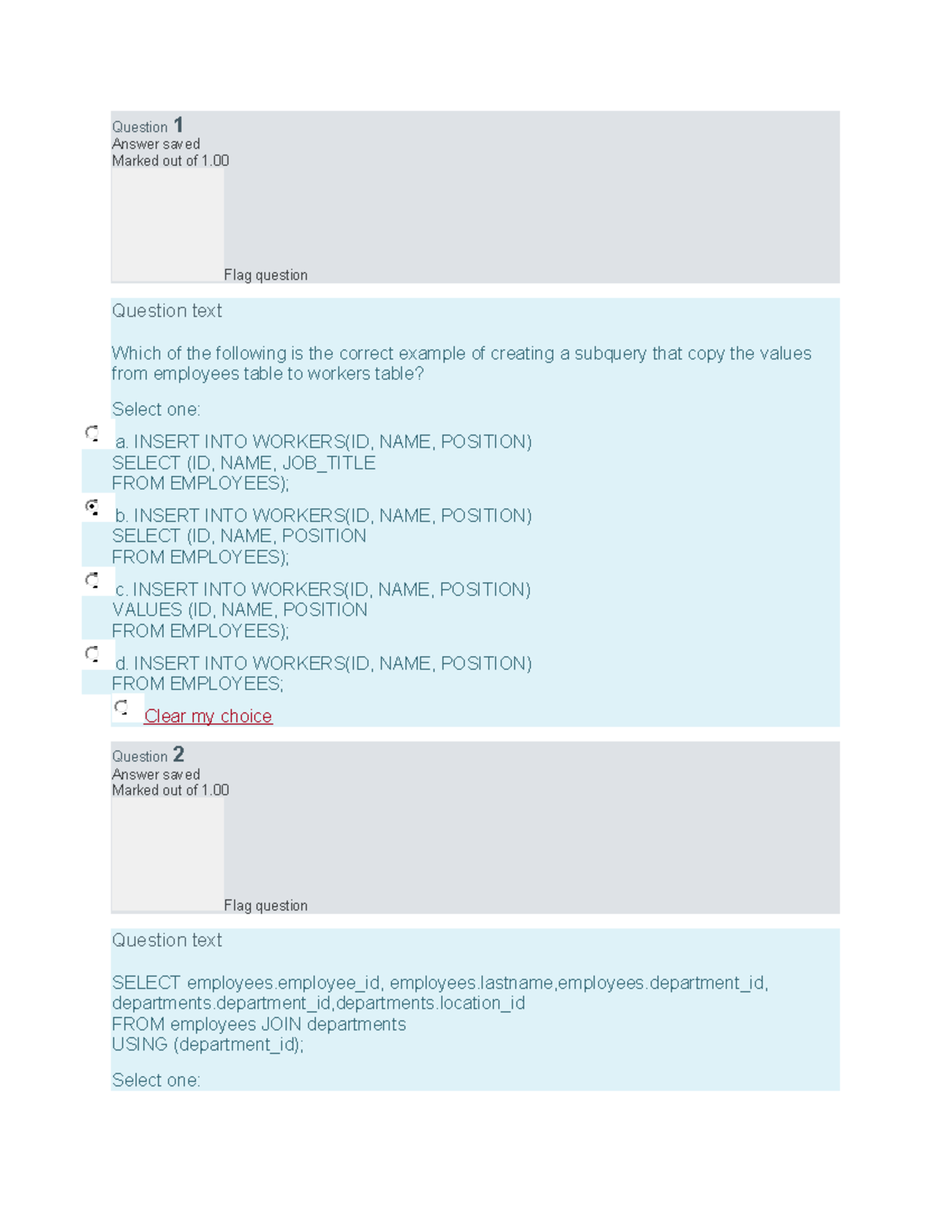 Pdfcoffee - Quiz and exams - Question 1 Answer savedMarked out of 1. Flag question Question text ...