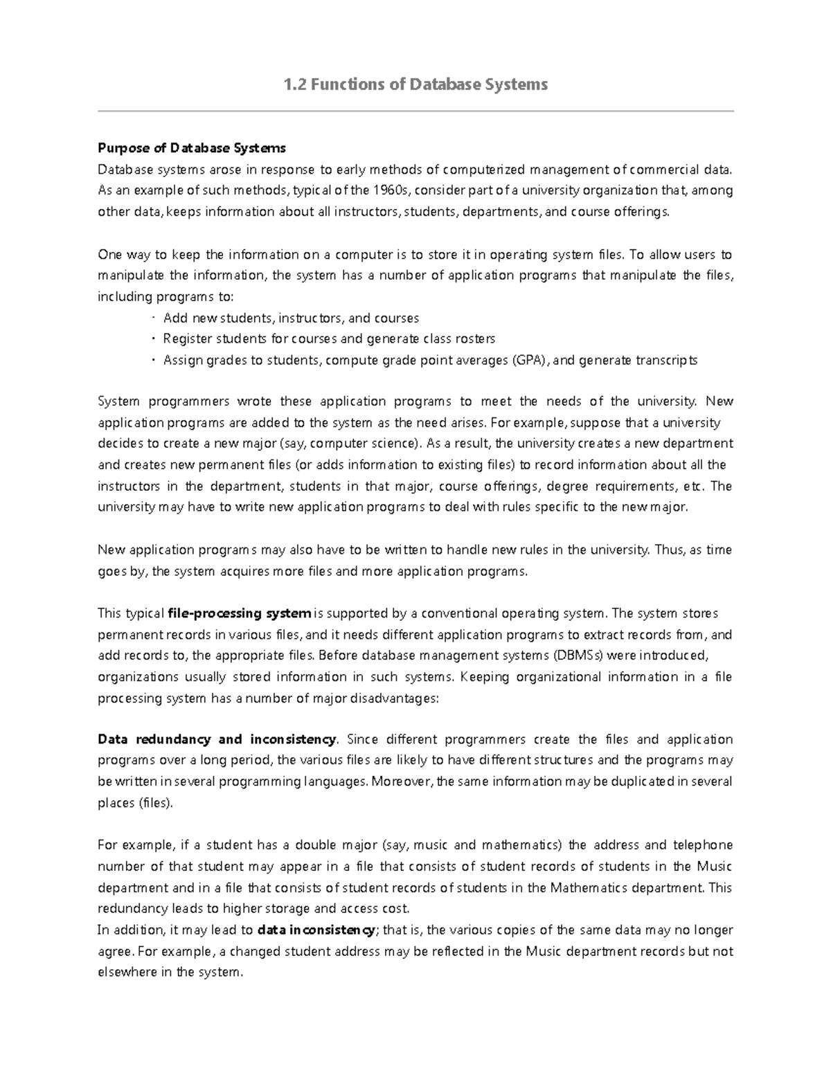 1 2 Functions of Database Systems - 1 Functions of Database Systems ...