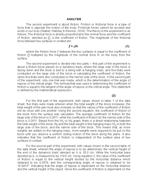 Experiment 5 - Linear Expansion - ANALYSIS Linear expansion of objects ...