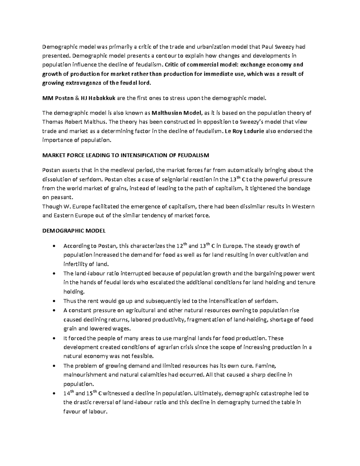 Brenner Debate Notes - Demographic model was primarily a critic of the ...