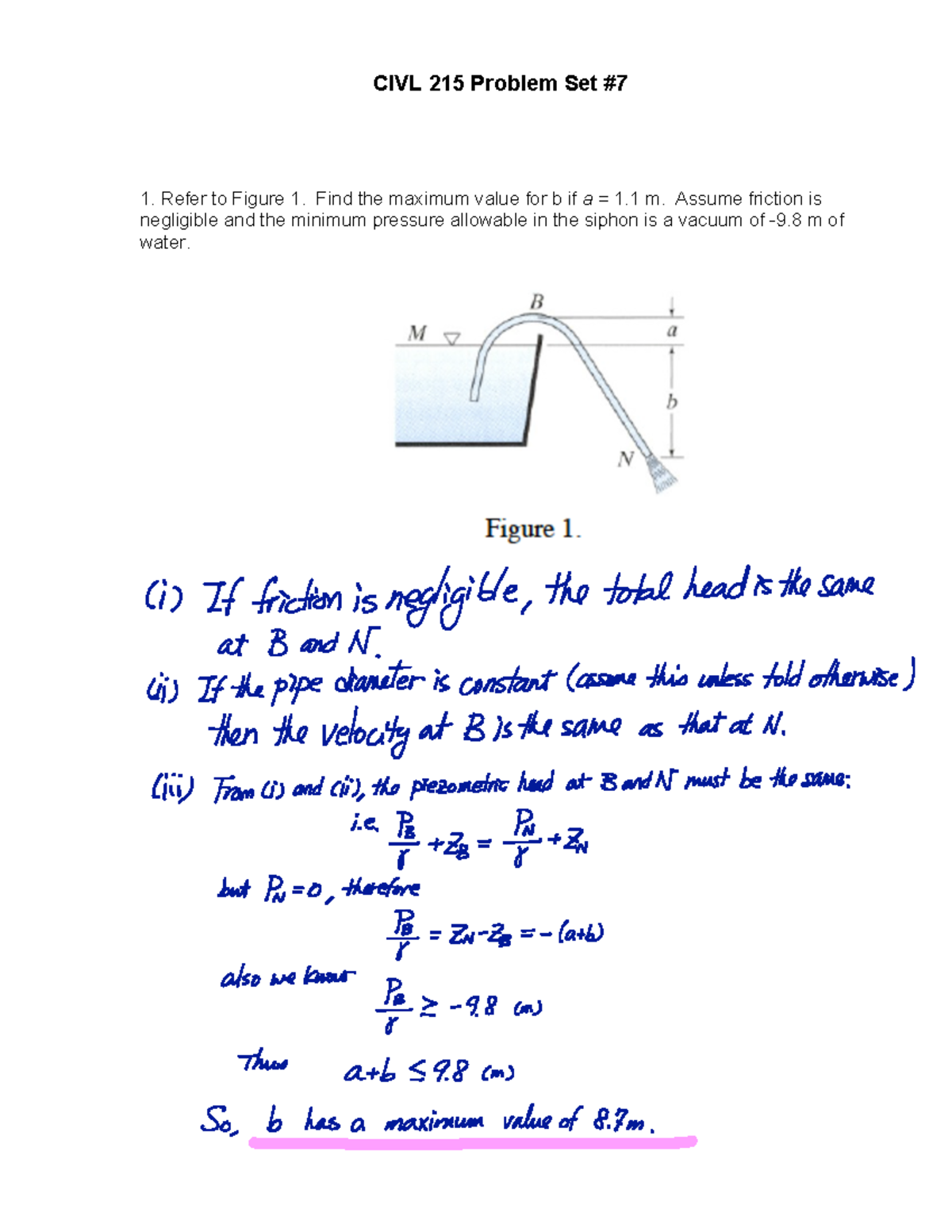 CIVL 215 Problem Set 7 Solutions - CIVL 215 Problem Set (Material ...