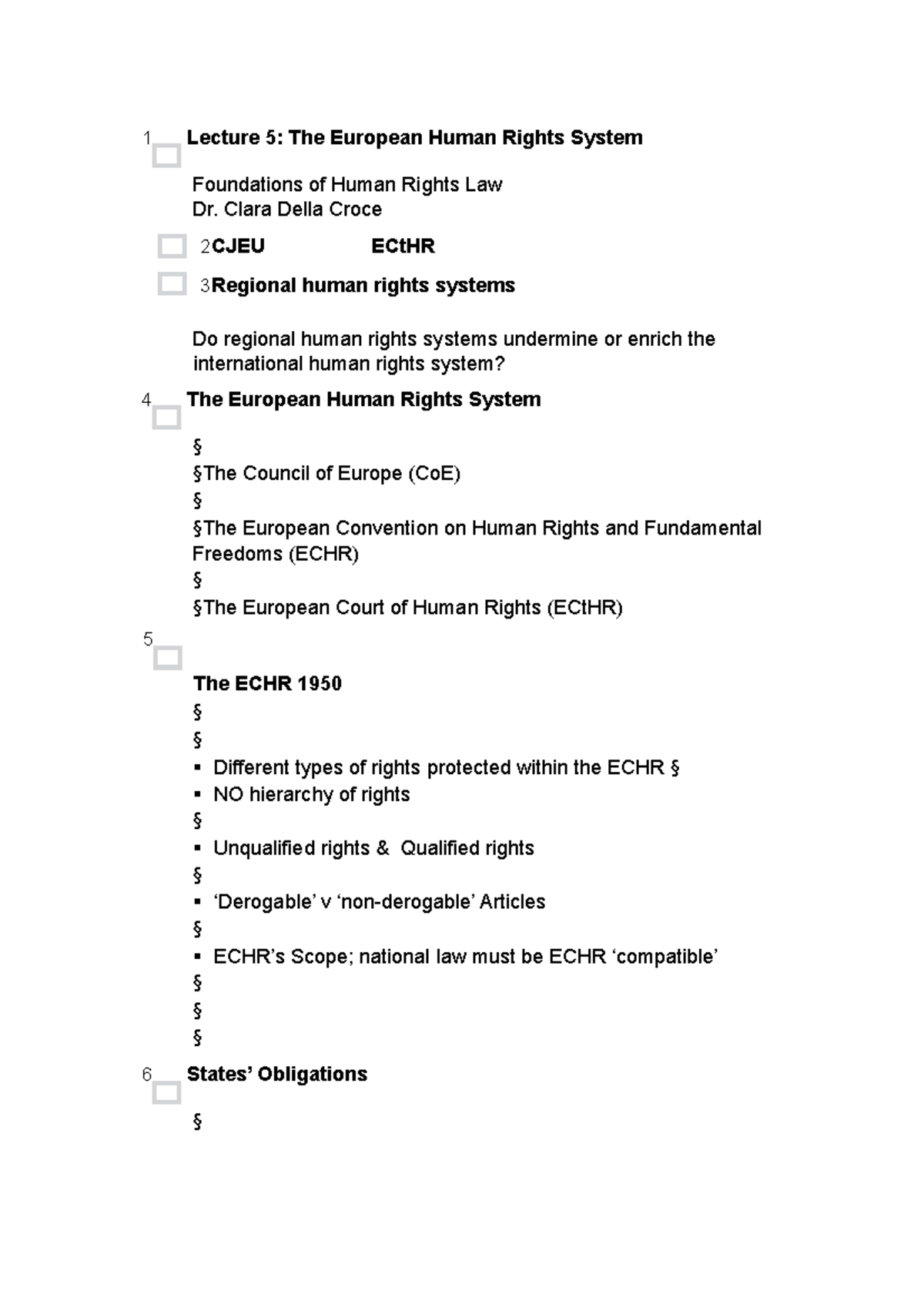 5 The European System - Lecture notes - 155200082 - SOAS University of ...