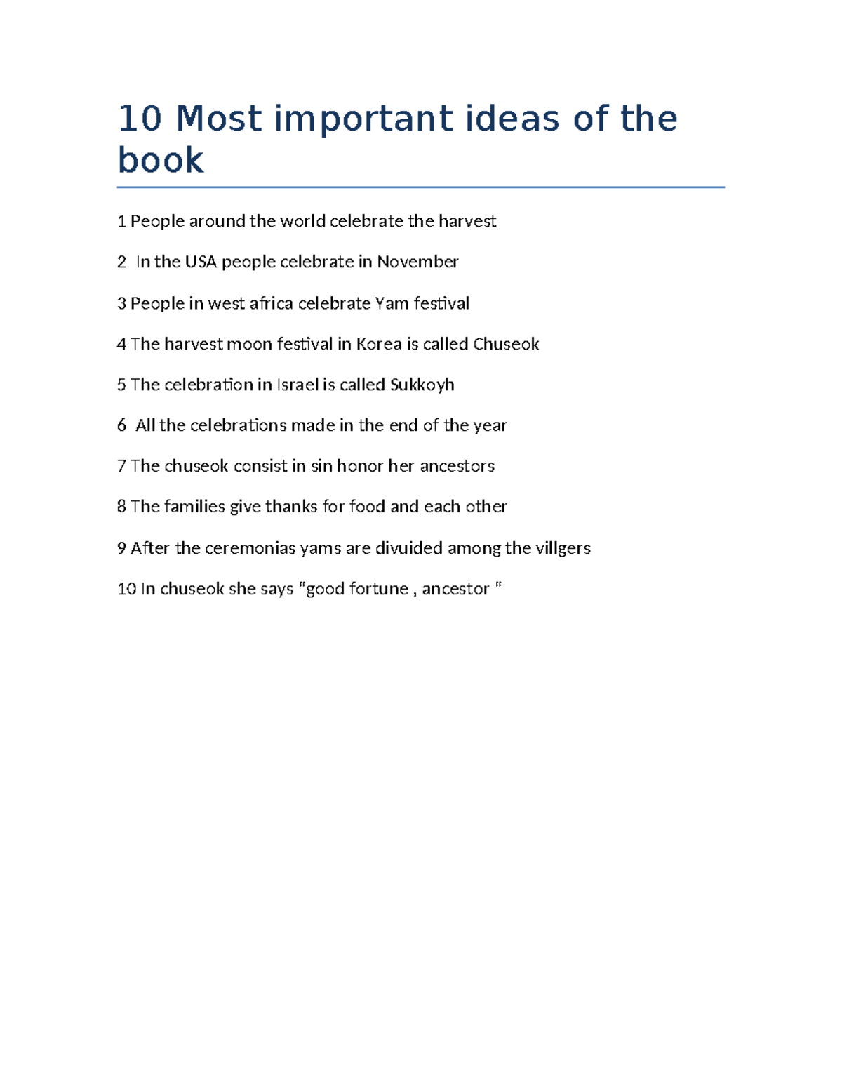 10 Most important ideas of the book - Studocu