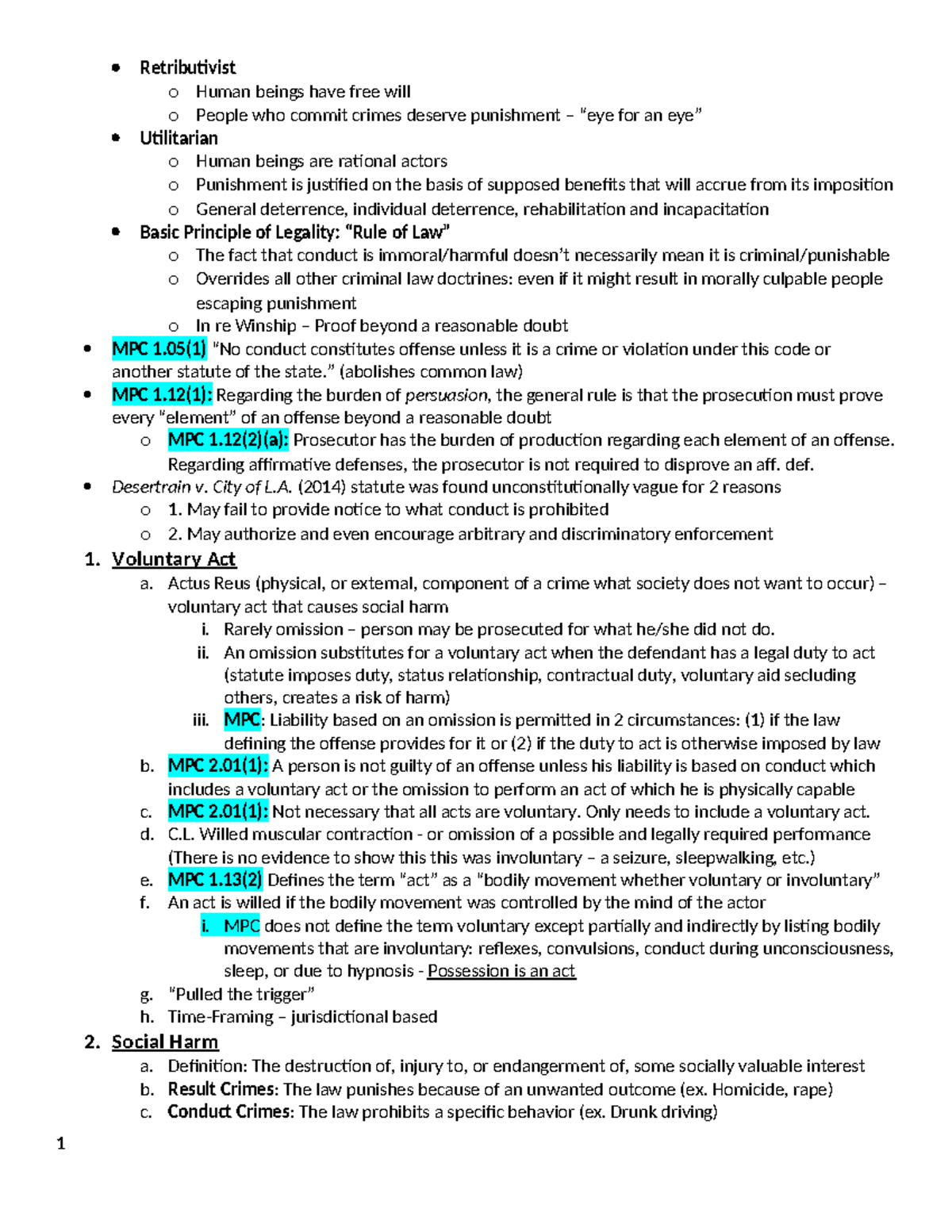 Dressler 2018 - Retributivist o Human beings have free will o People ...