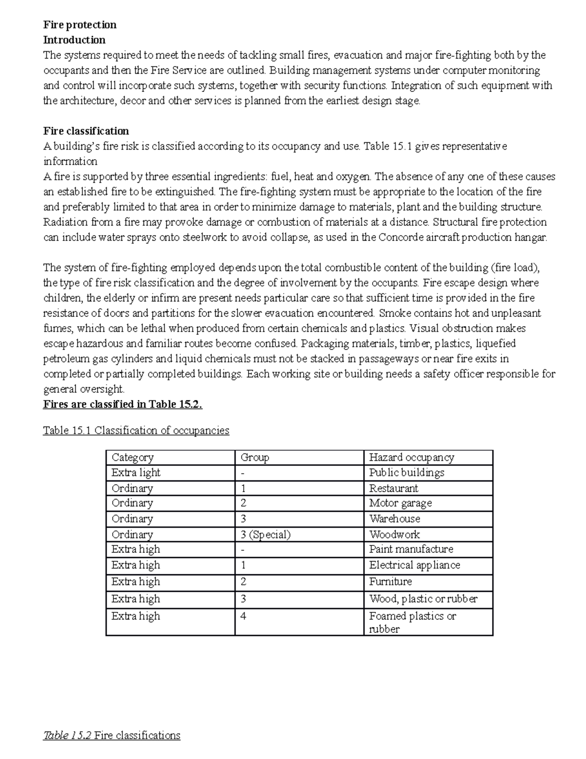 Module - 1 - Fire protection - Fire protection Introduction The systems ...