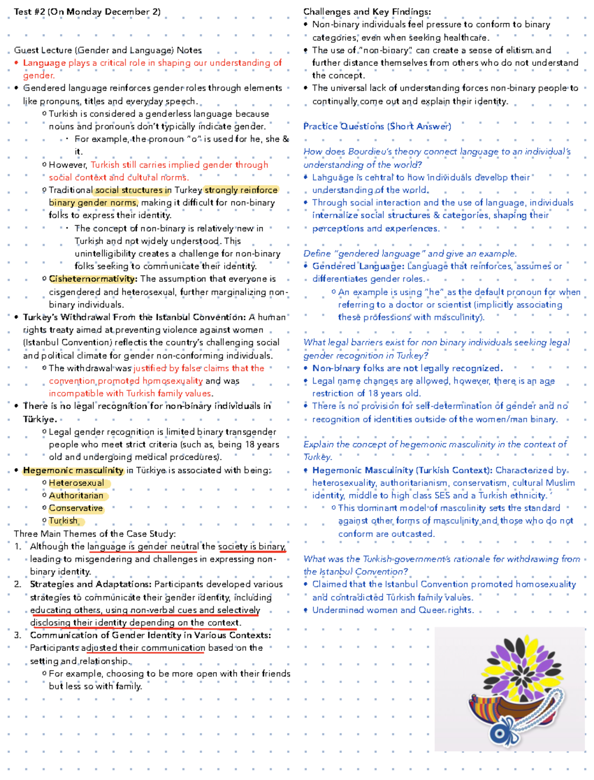 Final Test Notes - Challenges and Key Findings: Non-binary individuals ...
