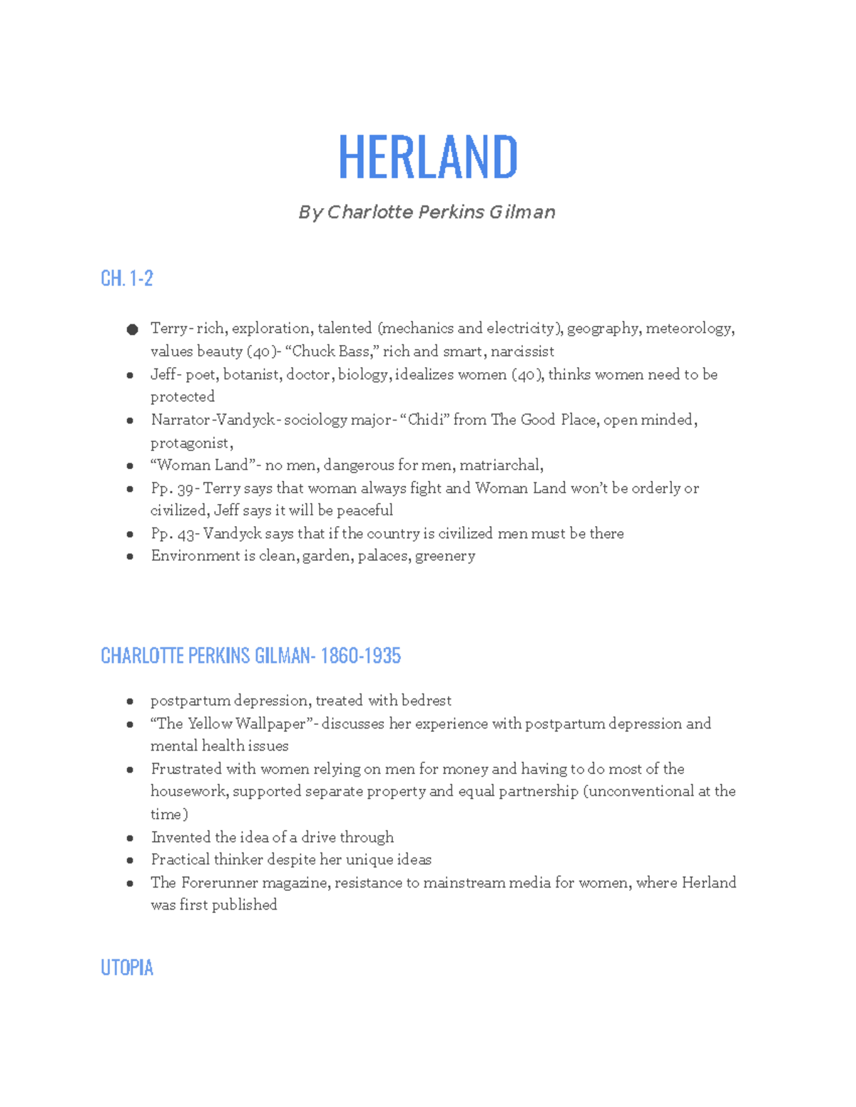 Themes In Herland at Michiko Durbin blog