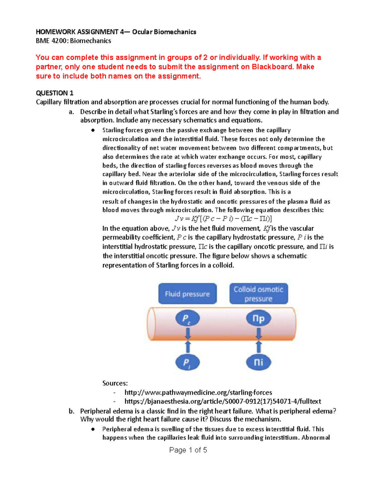 BME 4200 Homework 4 - HOMEWORK ASSIGNMENT 4— Ocular Biomechanics BME 4200: Biomechanics You can ...