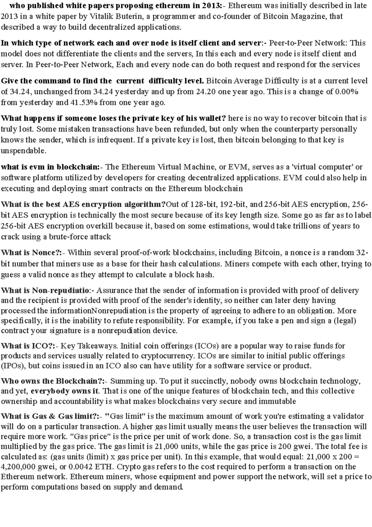 Bc ans - use full - who published white papers proposing ethereum in ...