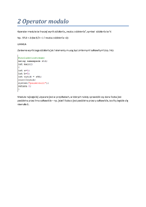 Pdf-algorytmy- Sciaga - 1 definicje: algorytm, cechy algorytmu ...