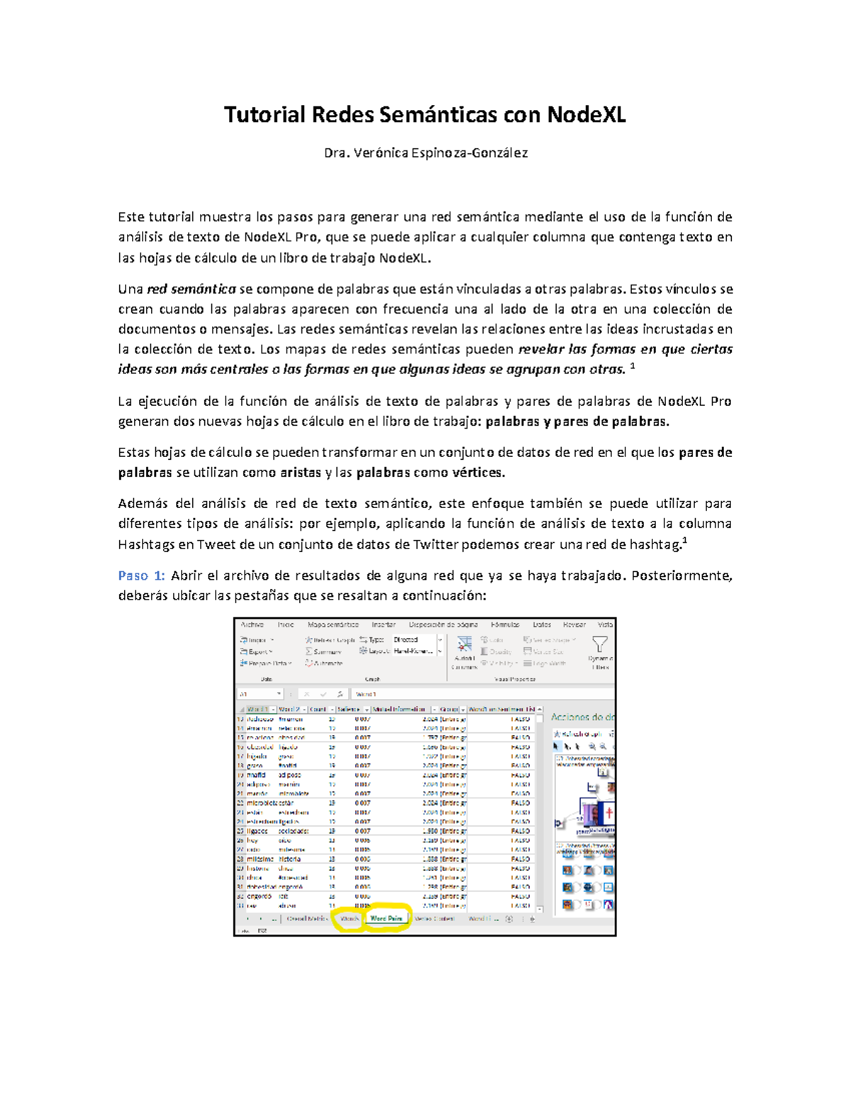 Node XL Tutorial Redes Semanticas con Node XL Veronica Espinoza ...