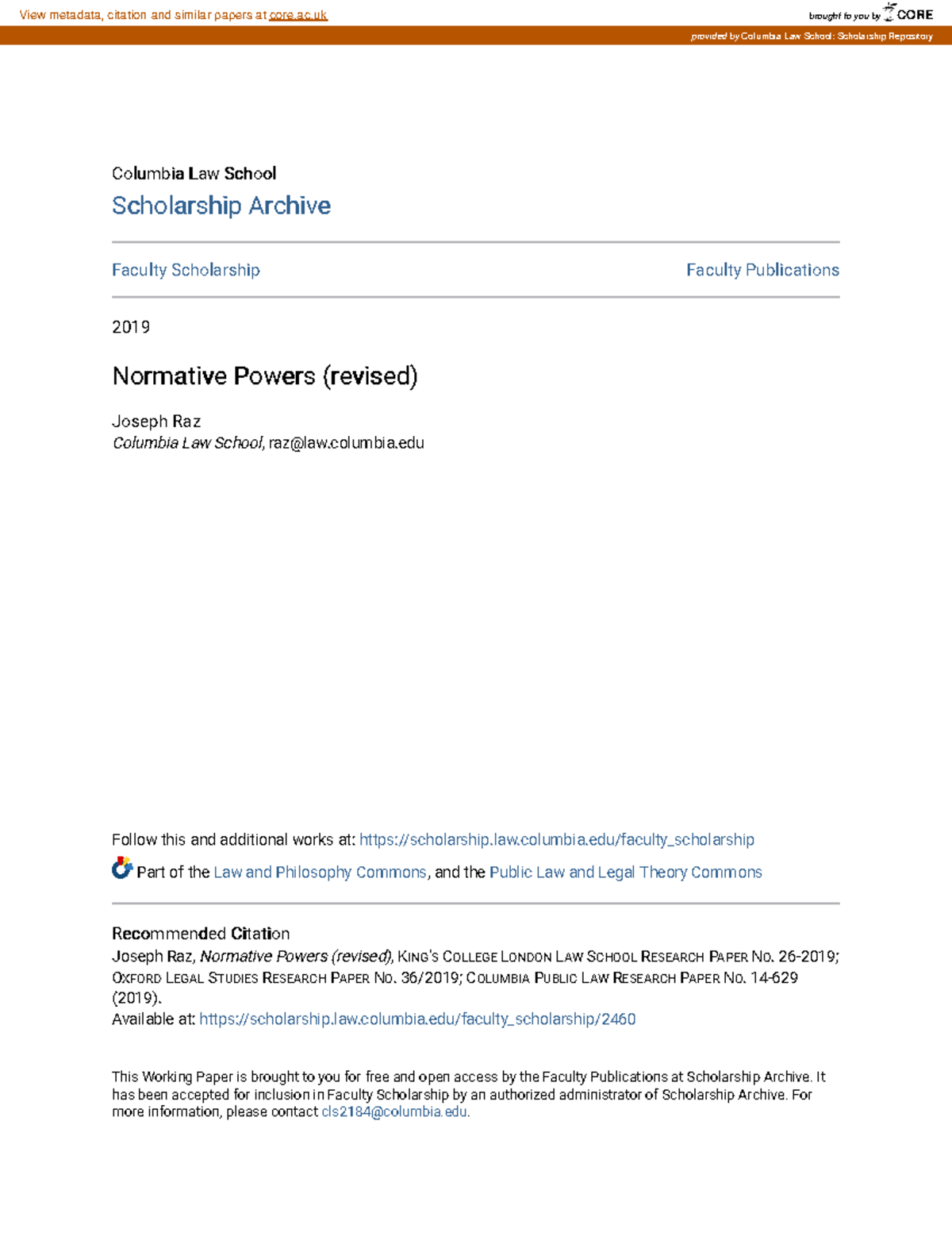 Normative Power - Describe the behavior of consumers - Columbia Law ...