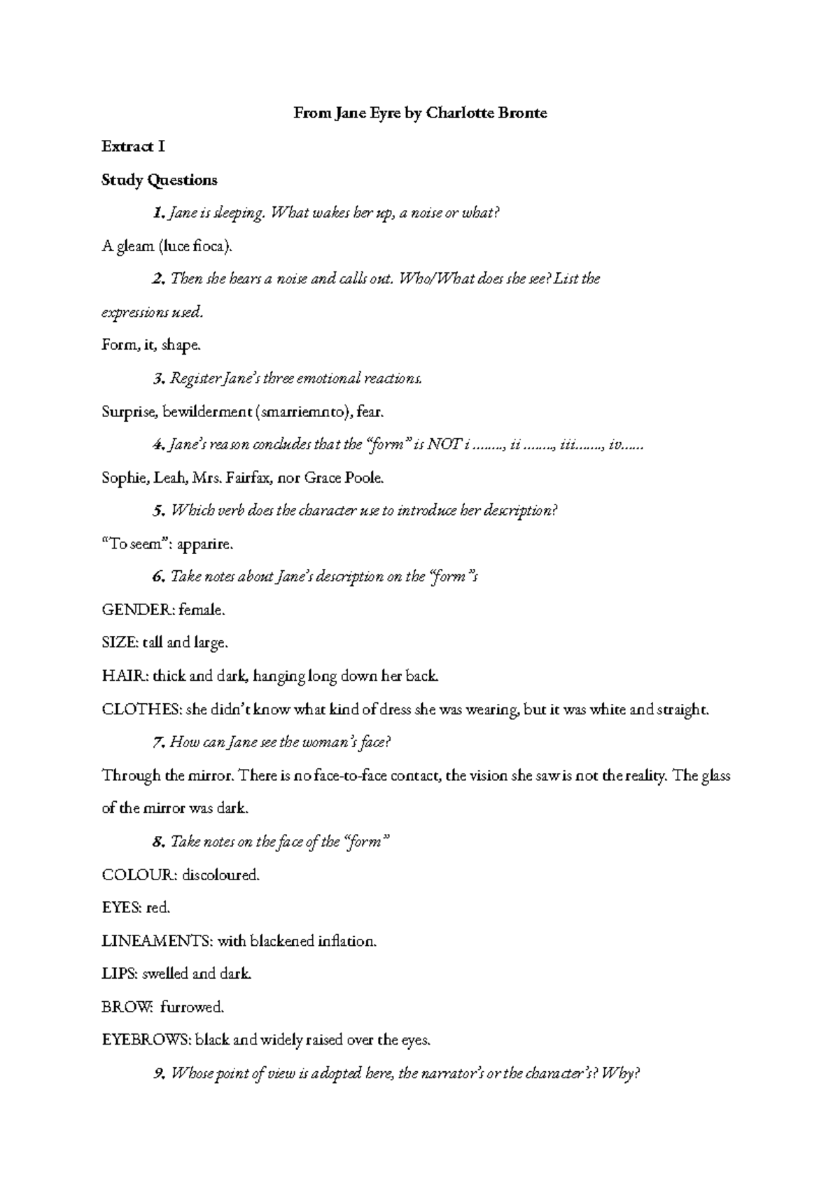 Montini 04 20 23 - From Jane Eyre by Charlotte Bronte Extract I Study ...