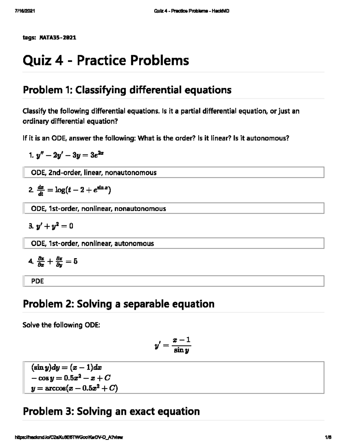 Quiz4-practice-solutions - Grade 12 STEM - Studocu