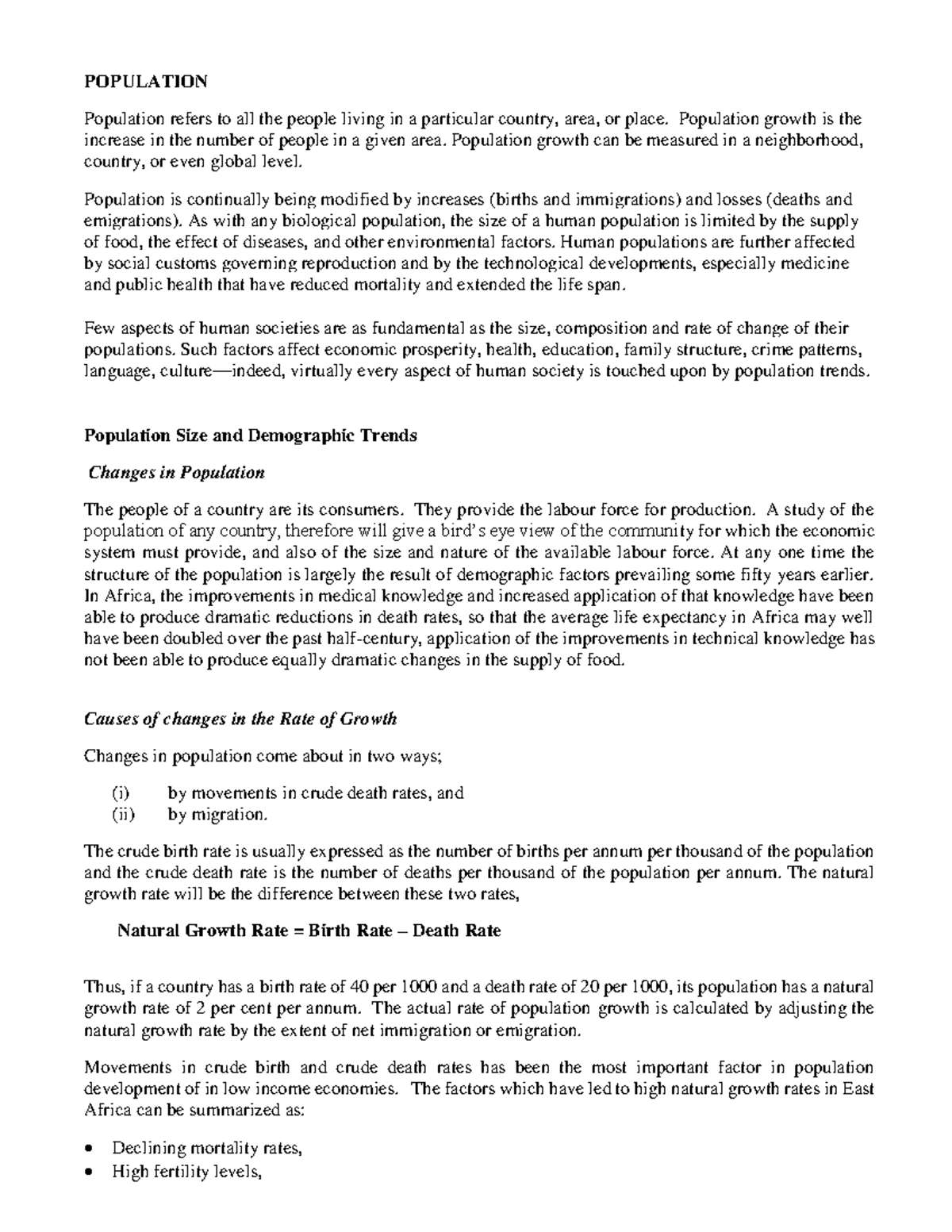 Population-1 - POPULATION Population refers to all the people living in ...