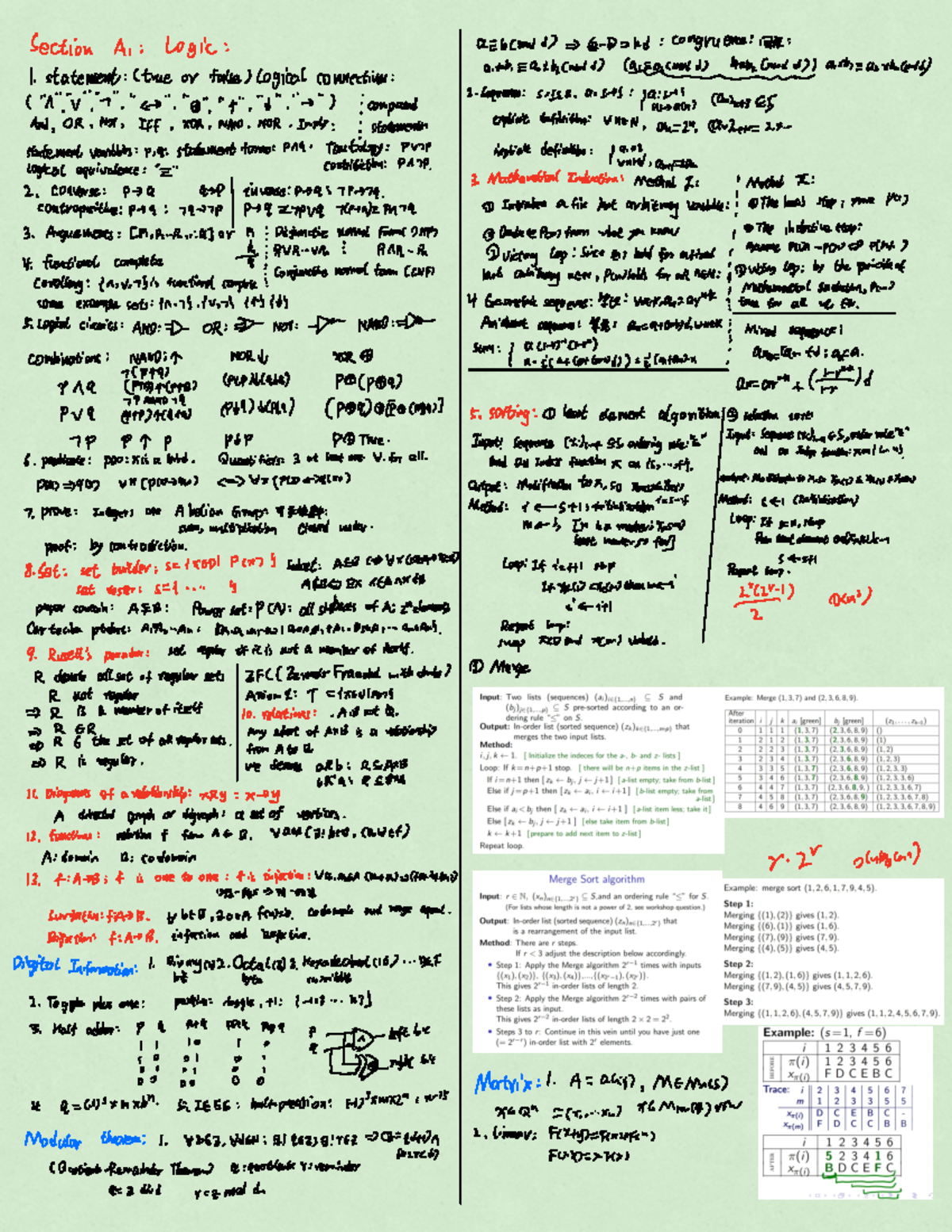Revise Note Final - Section A Logic i it tiiia coff Eine a a 3, 1,5 4,1 ...