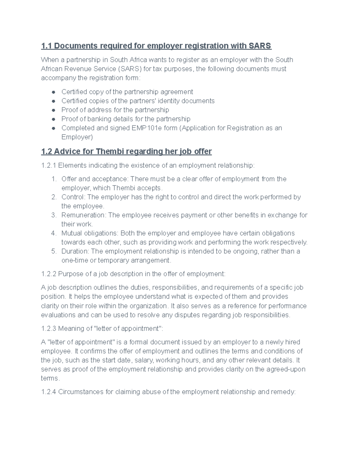 LSB2605 EXAM PACK2023 - EXAM PACK FRO PRACTICE - 1 Documents required ...