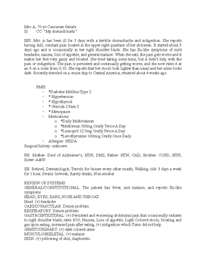 SOAP Benign Paroxysmal Positional Vertigo - SOAP NOTE Benign Paroxysmal ...