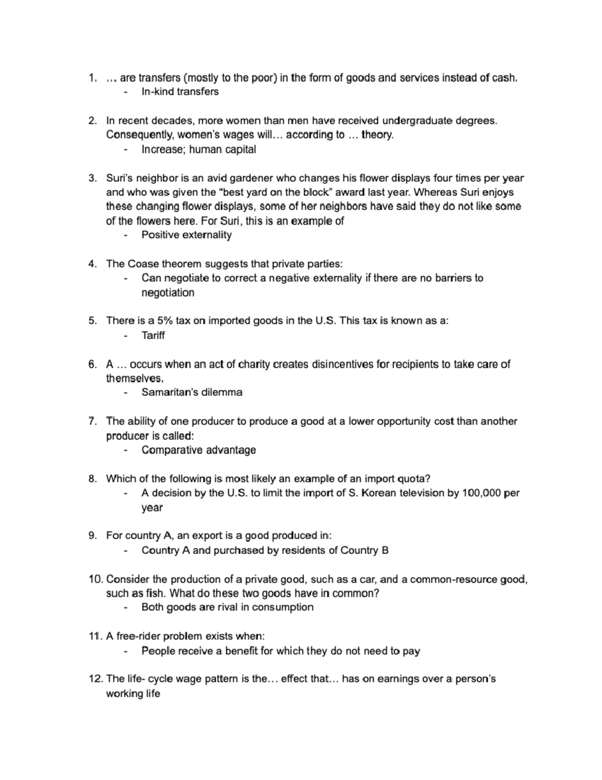 ECON EXAM Review 2 - Google Docs - ECON2005 - Studocu